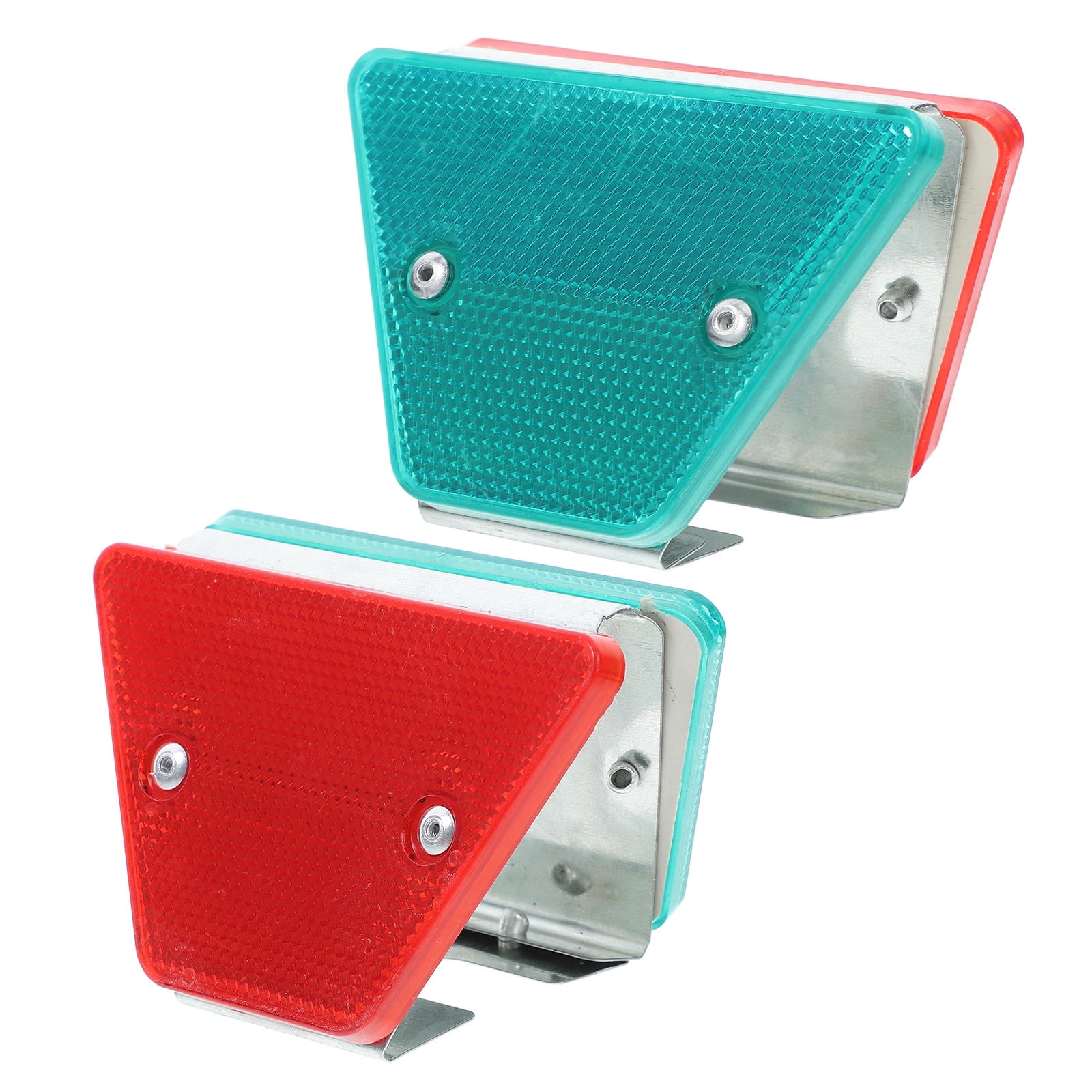 FONDOTIN 2pcs Trapezoid Reflective Road Markers Double-Sided Reflectors ...