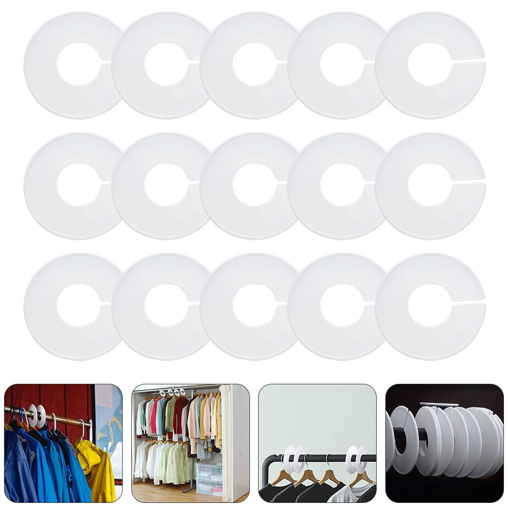 FONDOTIN 30Pcs Plastic Clothes Size Dividers White Closet Organizer for ...