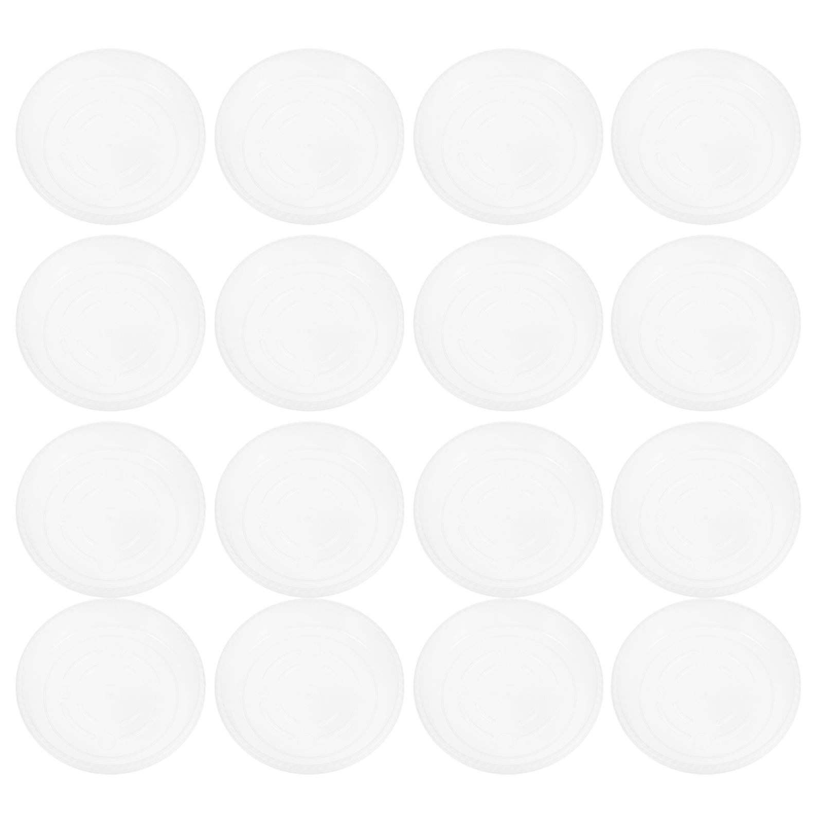 FONDOTIN 30Pcs Transparent Plastic Flowerpot Water Trays for Indoor and ...