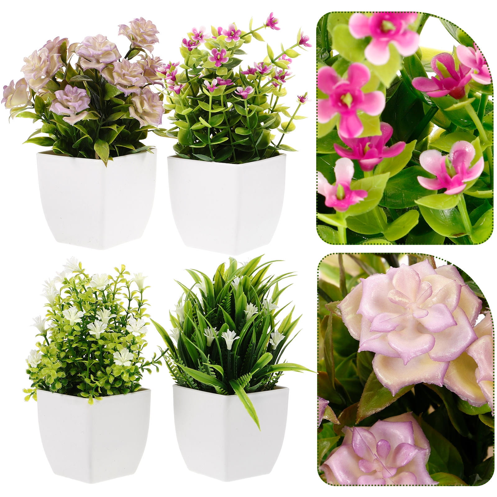 FONDOTIN 4 Pcs Artificial Plants Simulation Plant Home Refreshing ...