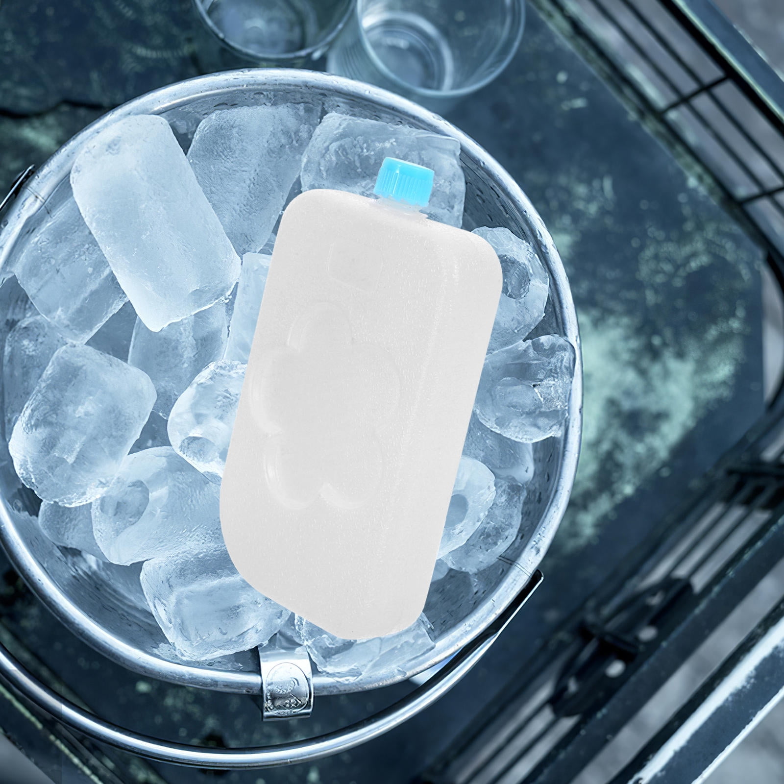 FONDOTIN 4 Pcs Ice Crystal Box Portable Conditioner Cool Child White ...