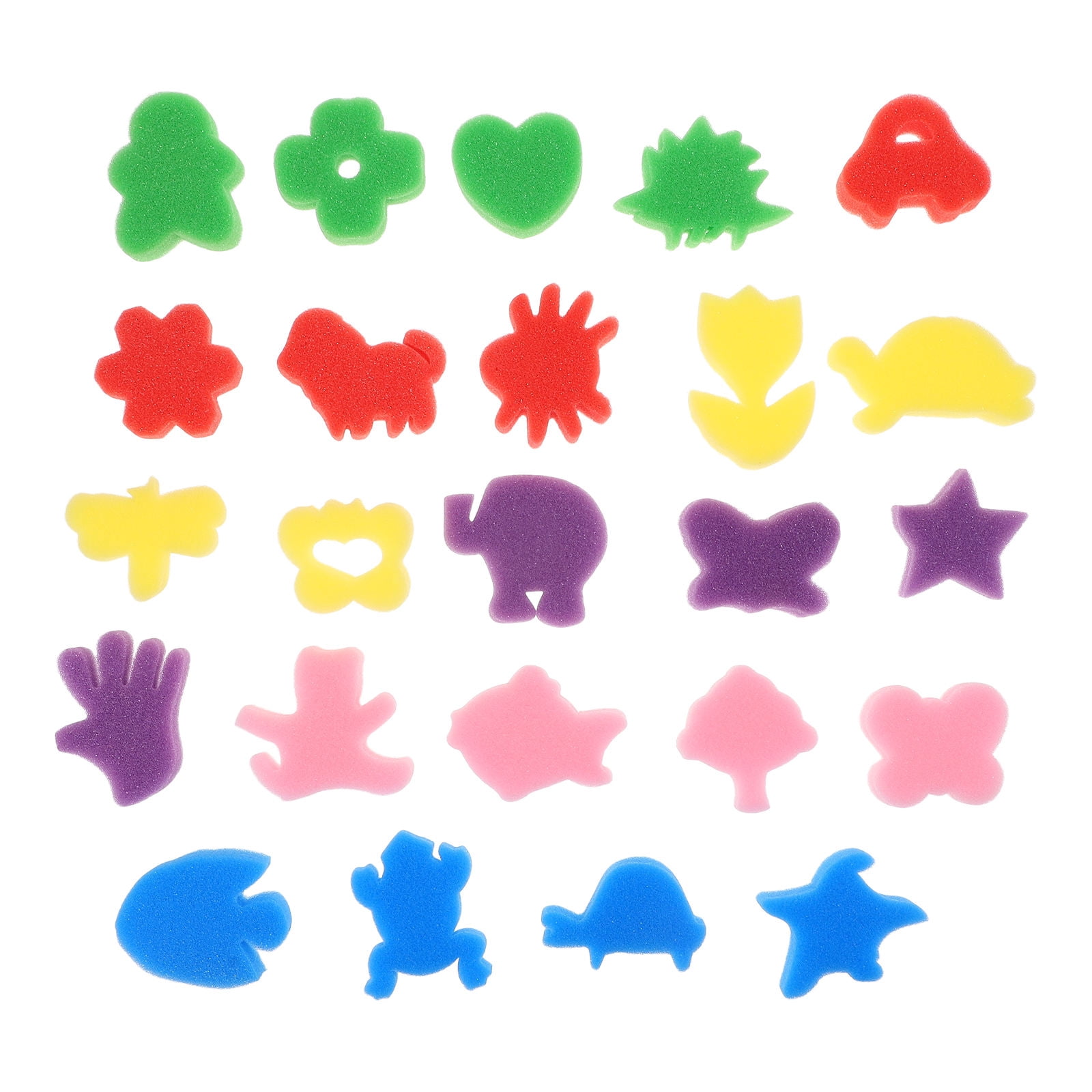FONDOTIN 48Pcs Painting Sponges For Kids Assorted Color Rectangular ...