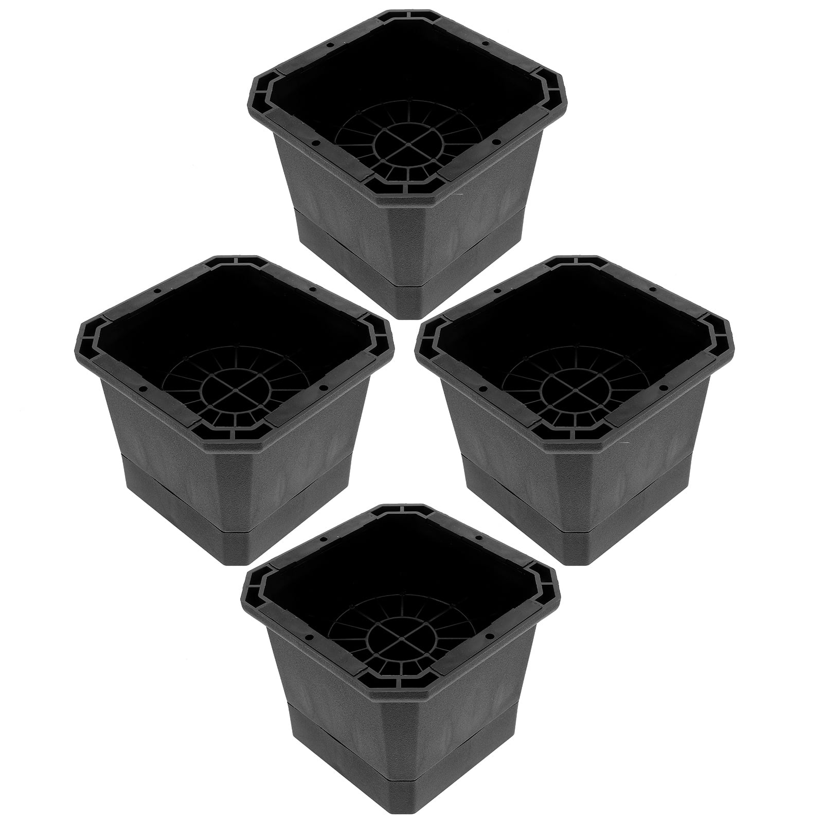 FONDOTIN Furniture Lifts Risers Bed Rubber Risers Black 4Pcs - Walmart.com