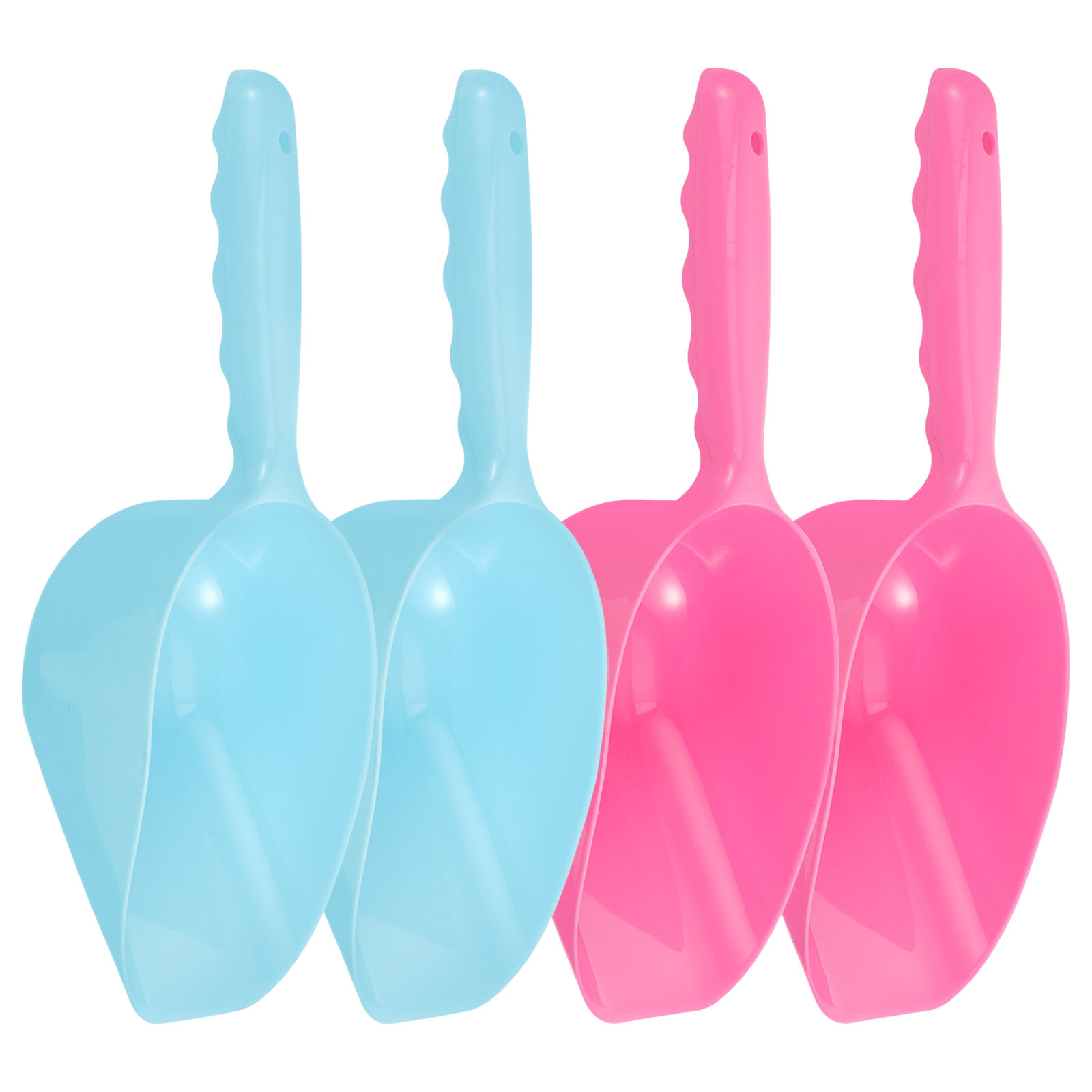 FONDOTIN 4Pcs Reusable Plastic Sand Shovels Small Garden Shovels for ...