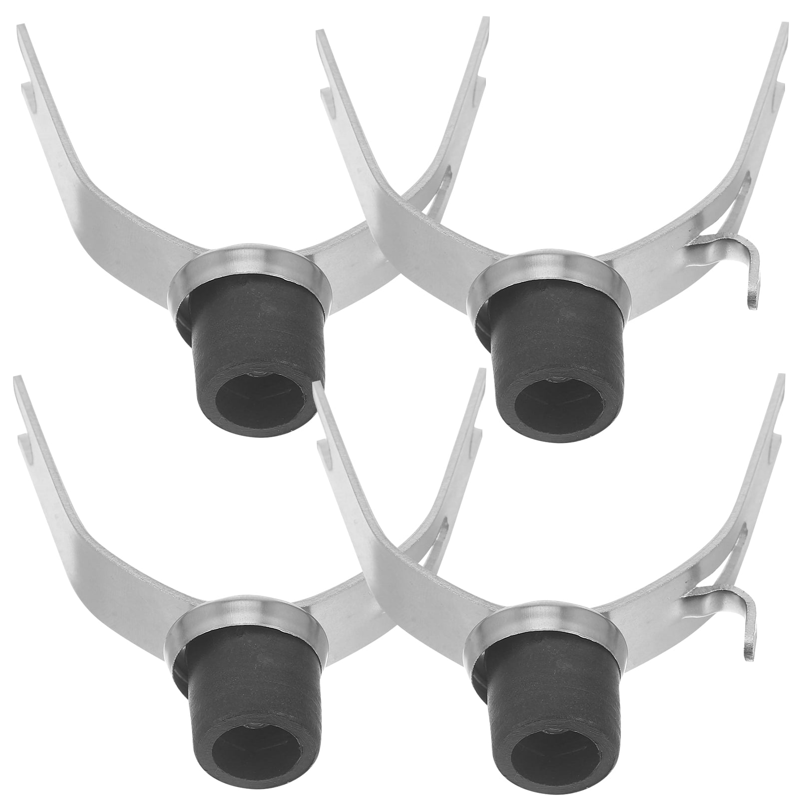 FONDOTIN 4Set Pole Head Replacement Stainless Steel Simple Design Forks ...