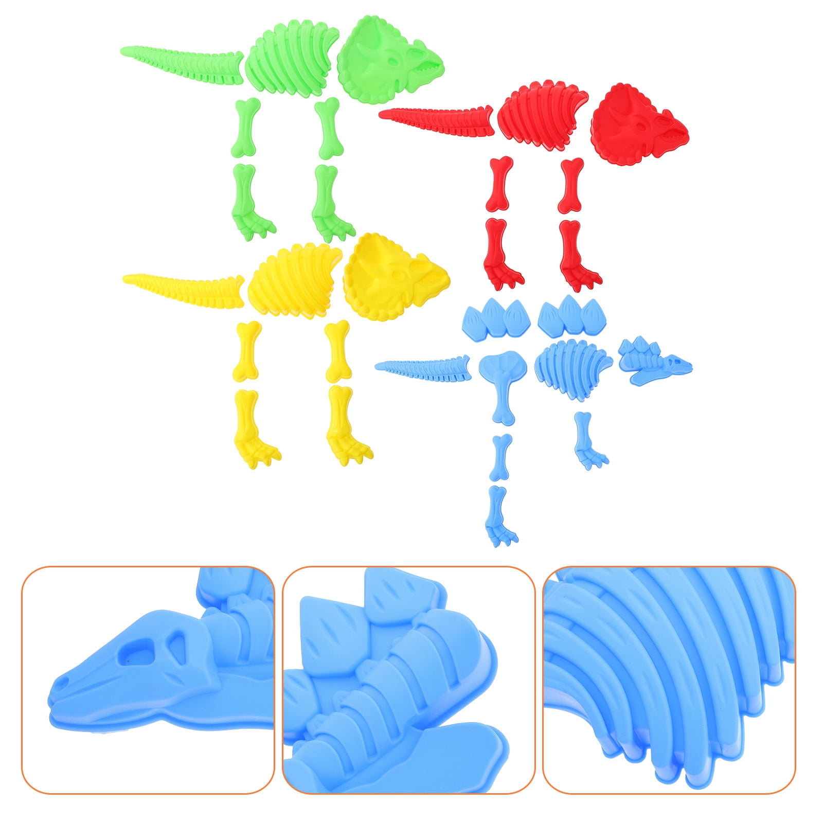 FONDOTIN 4Set Small Plastic Dinosaurs Prehistoric Creature Models for ...