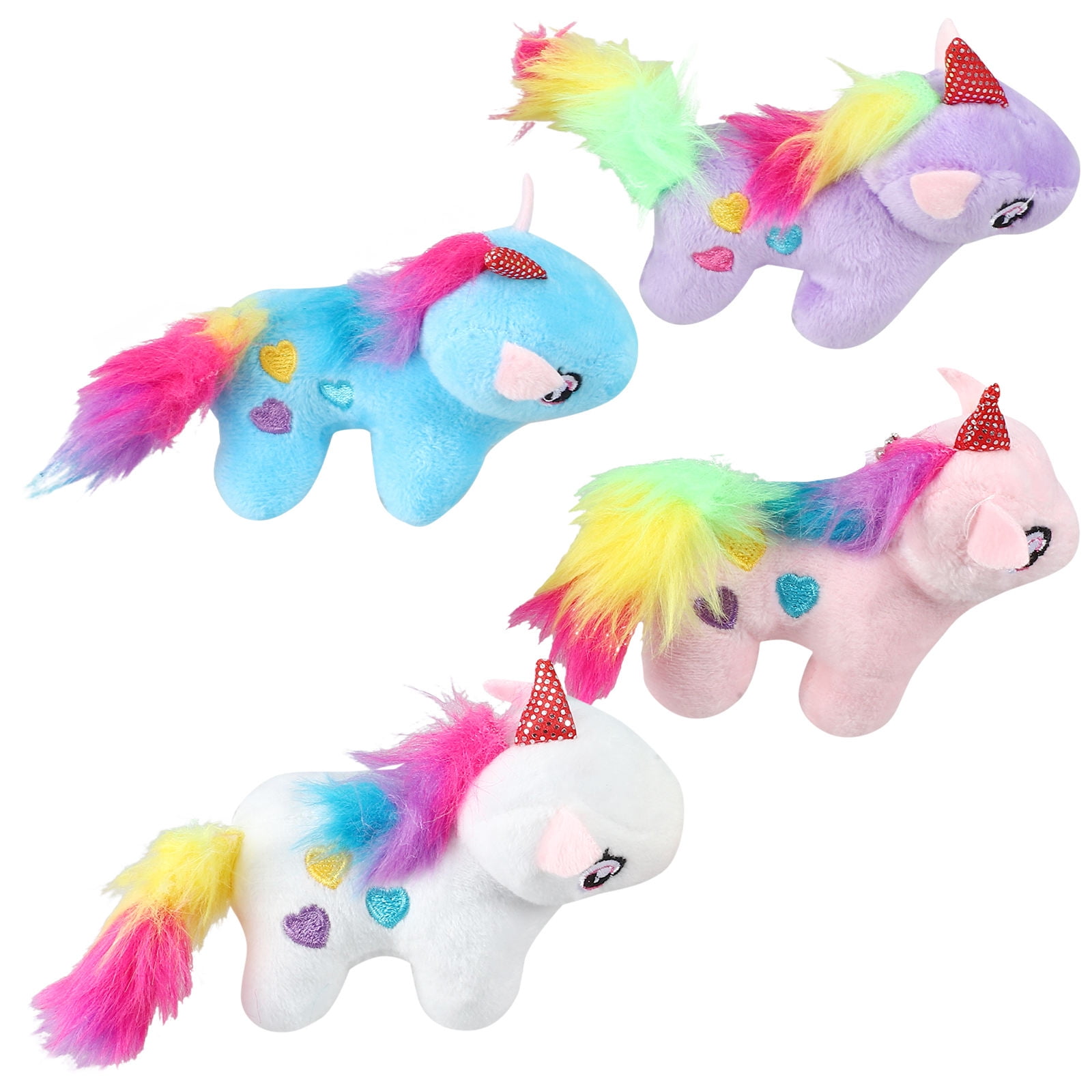 FONDOTIN 4pcs Unicorn Keychain Pendant Decorative Effect Assorted Color ...