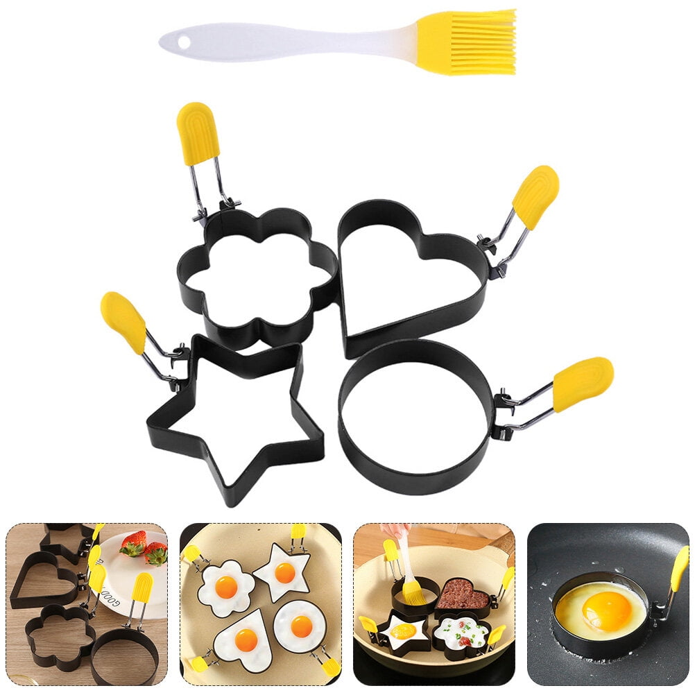 FONDOTIN 5 Pcs Round Shape Egg Cooking Rings for Families with DIY ...