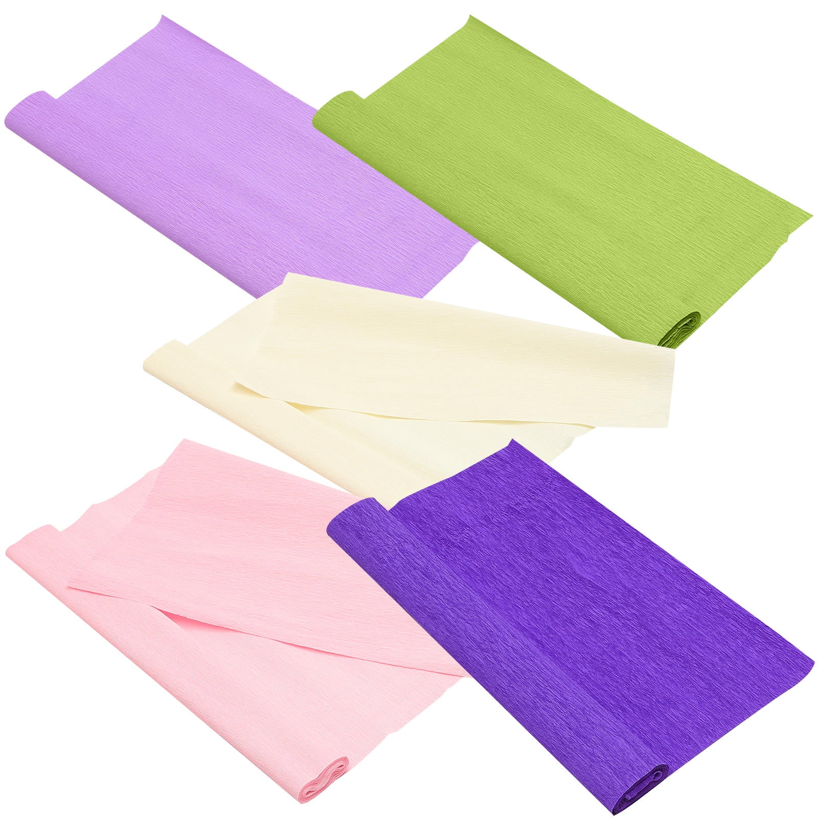 FONDOTIN 5 Rolls Crepe Paper Crinkled Paper For Diy Crafts And Creative ...