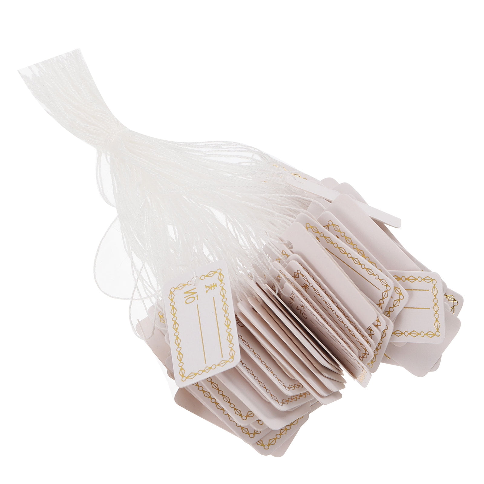 FONDOTIN 500Pcs Trinkets Tags with String Price Marking Tags Clothing ...