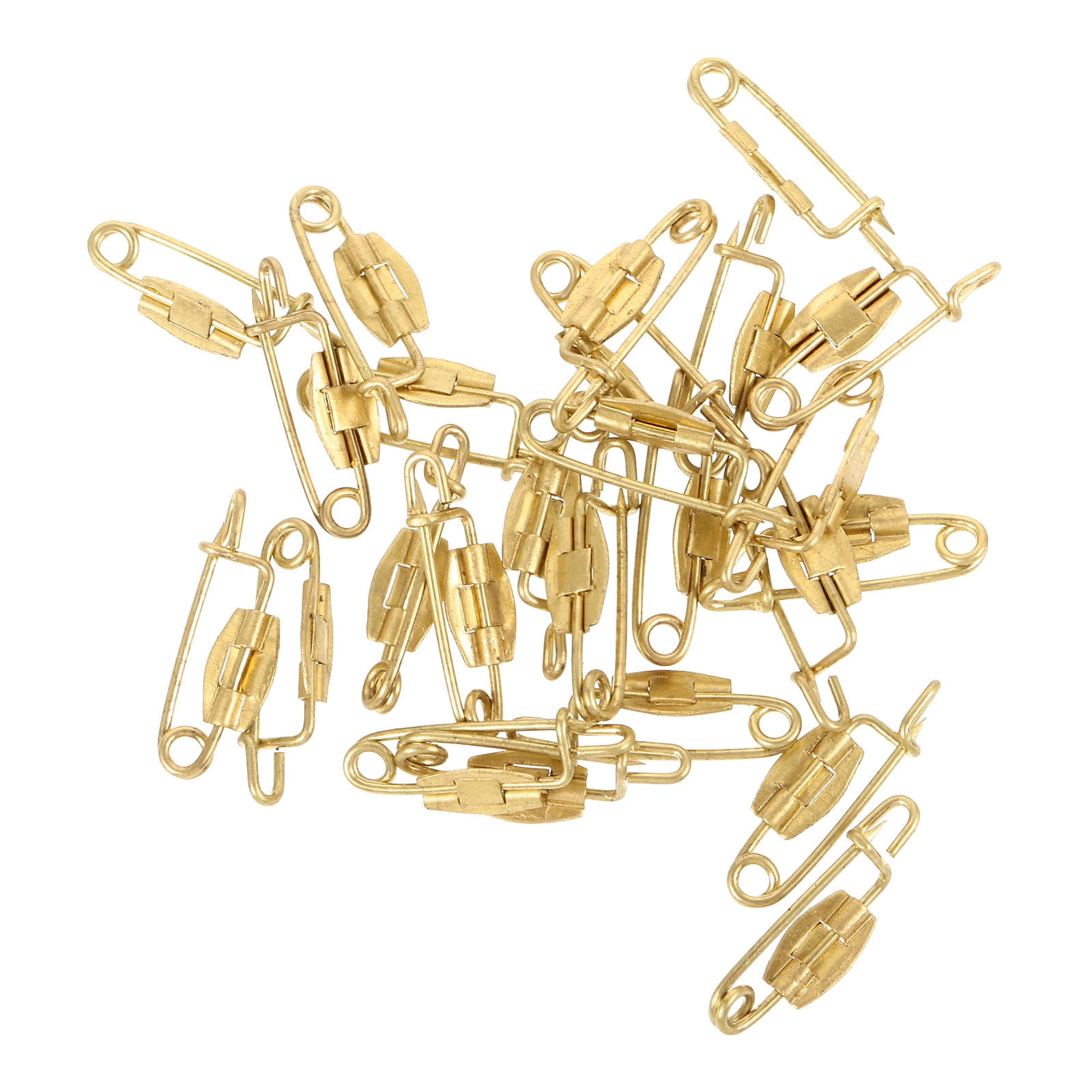 FONDOTIN P-Shaped Pin Safety Metal Golden 50Pcs 0.8x0.3x0.2in - Walmart.com