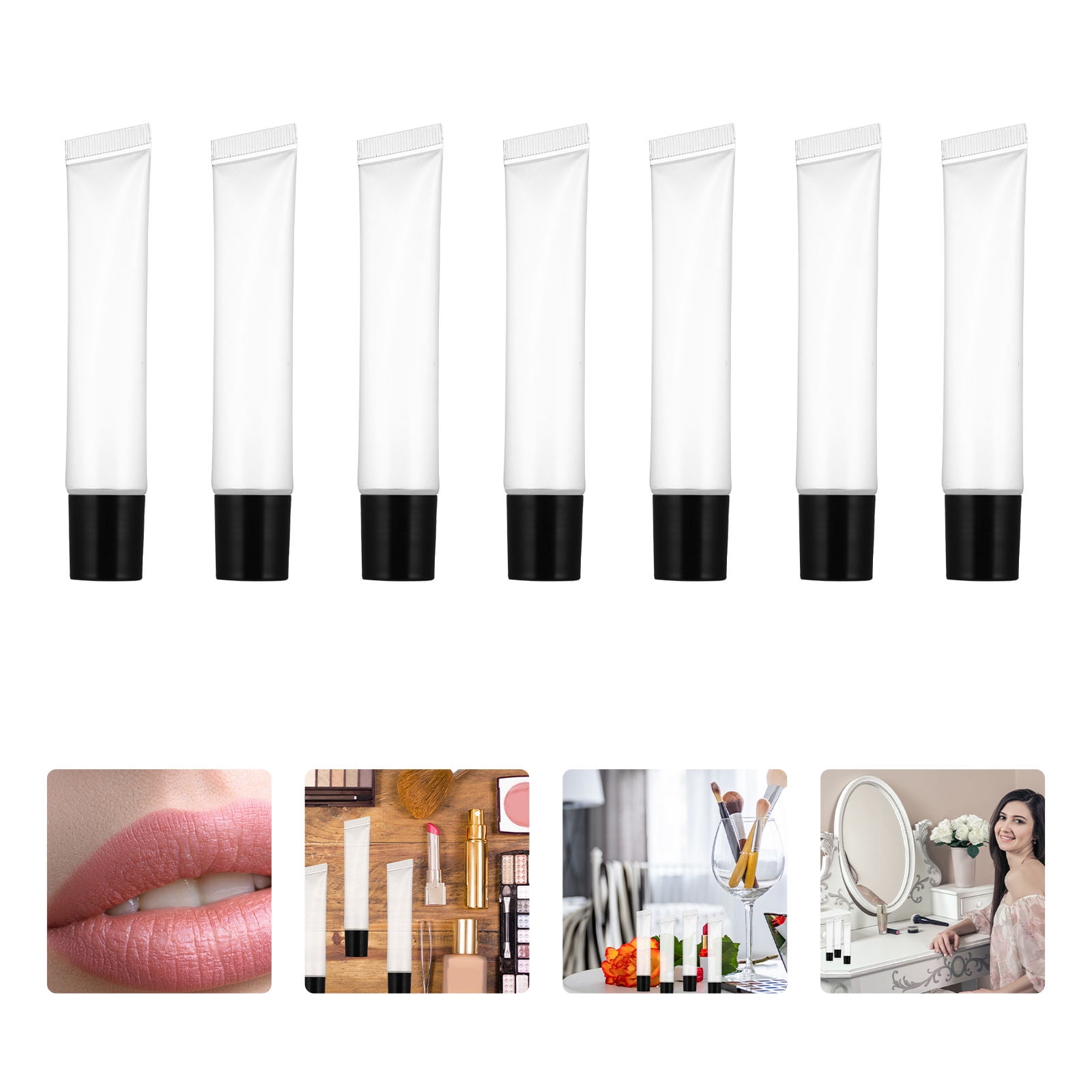 FONDOTIN Empty Squeeze Tubes Plastic 50Pcs 3.9x1.2In - Walmart.com