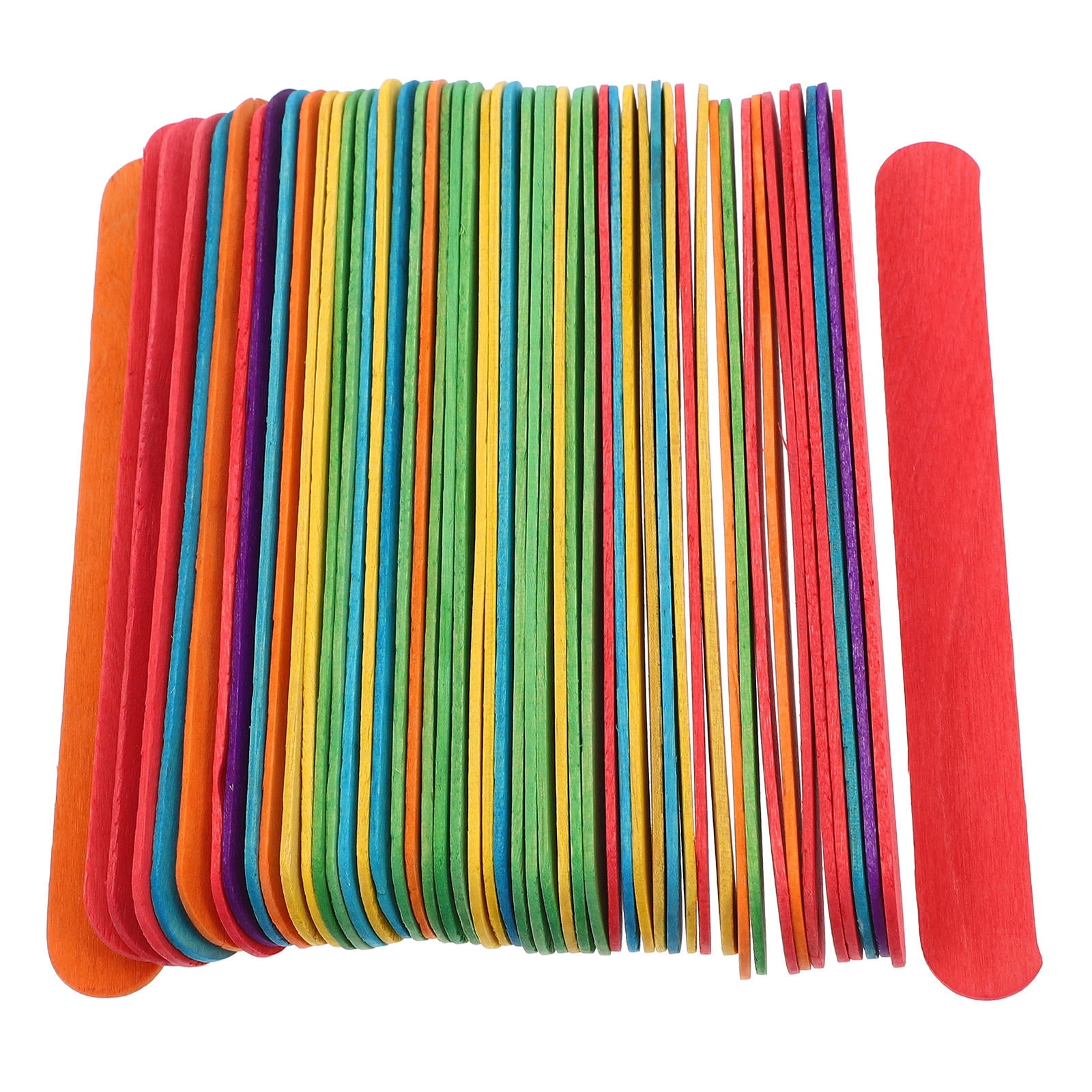 FONDOTIN 50Pcs Jumbo Colored Popsicle Sticks for Diy Craft Supplies ...