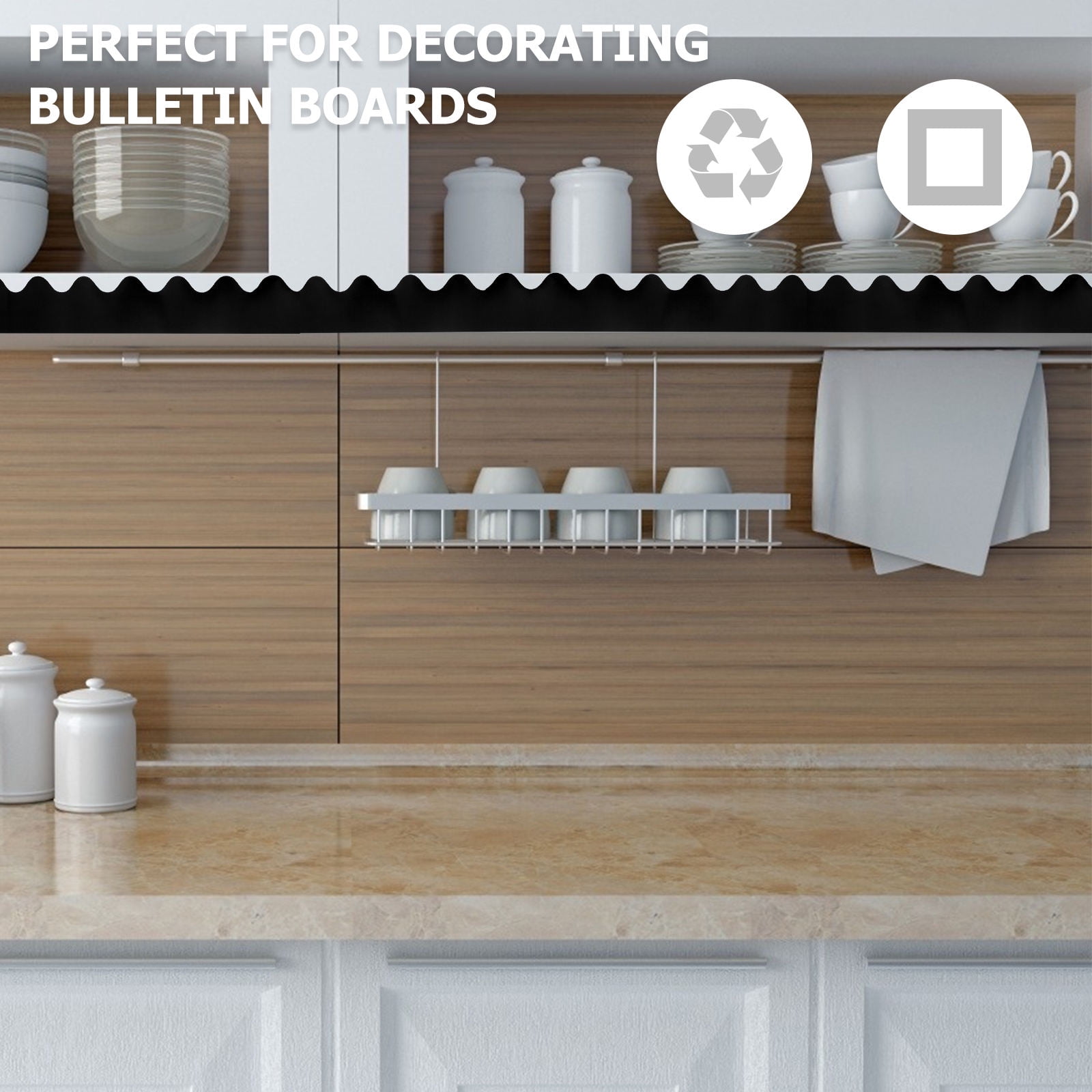 FONDOTIN 5M Bulletin Borders Blackboard Whiteboard Border Trim ...