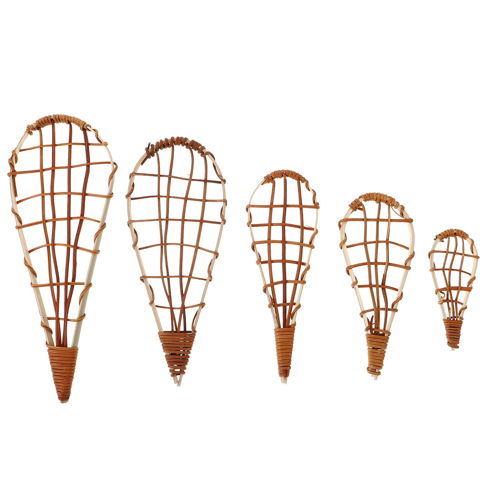 FONDOTIN Tennis Racket Shape Mini Ornaments Multi Bamboo 5Pcs 5.1x2in ...