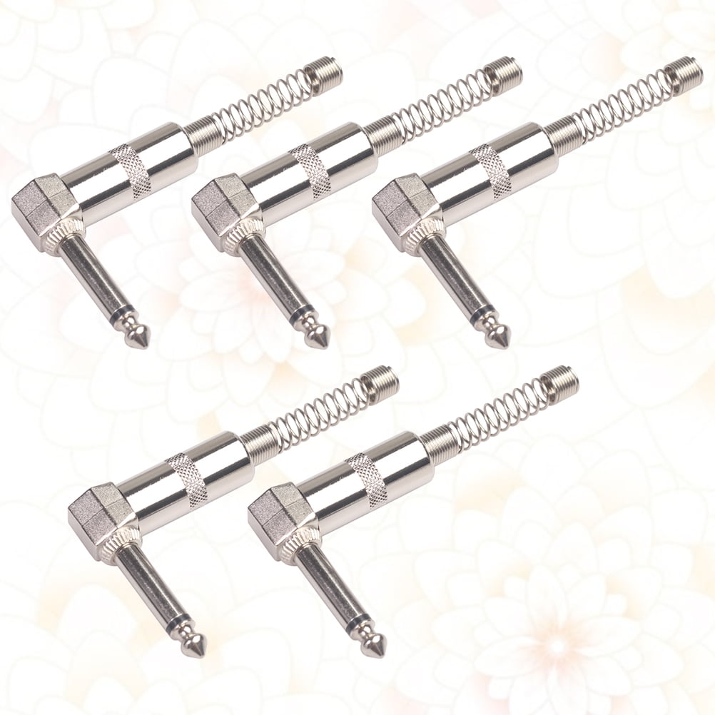 FONDOTIN 5pcs Effect Pedal Connector Silver Guitar Pedal Jack Adapter ...