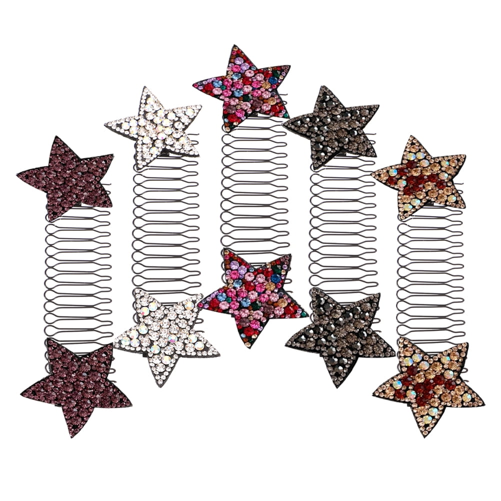 FONDOTIN 5pcs Hair Clip Pins Hair Bangs Fixer Holder Star Hair ...