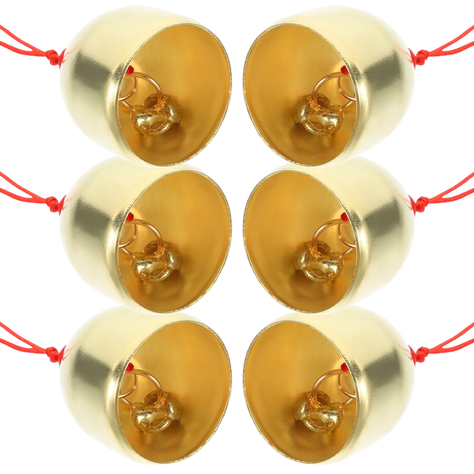FONDOTIN 6 Sets Red Metal Bells for Crafting Mini Wedding Bells for ...