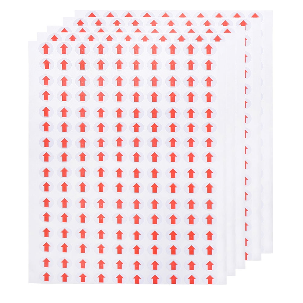 FONDOTIN 60 Sheets Indicating Direction Decals Round Colored Stickers ...