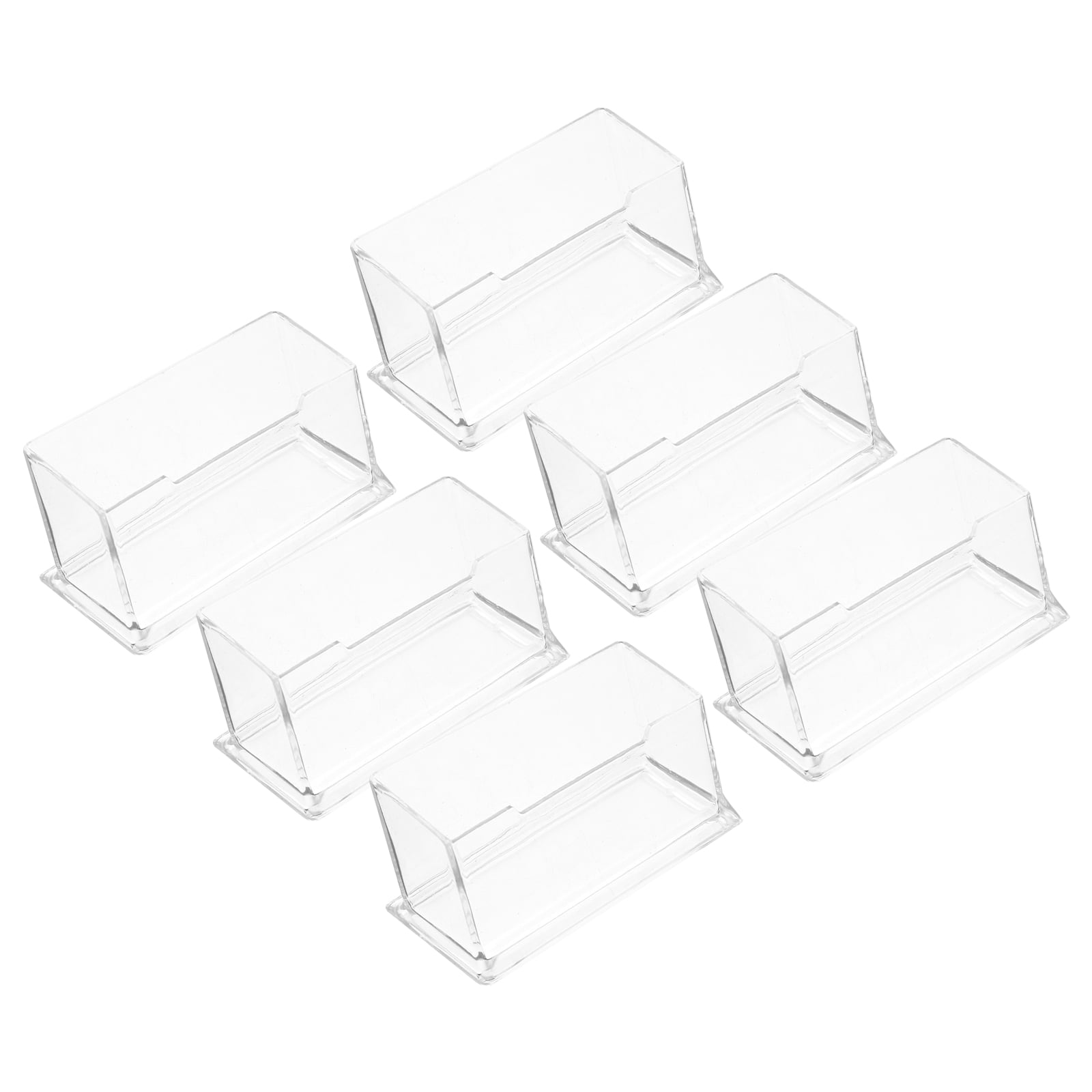 FONDOTIN 6Pcs Clear Desktop Business Cardstand Plastic Square for ...