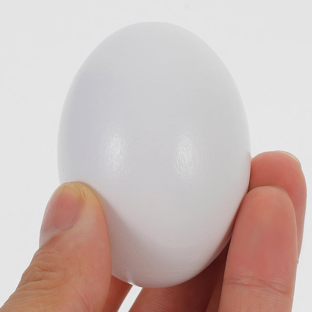 FONDOTIN Toy Eggs for DIY Painting Wooden 6Pcs 2.4x1.8x1.8in - Walmart.com