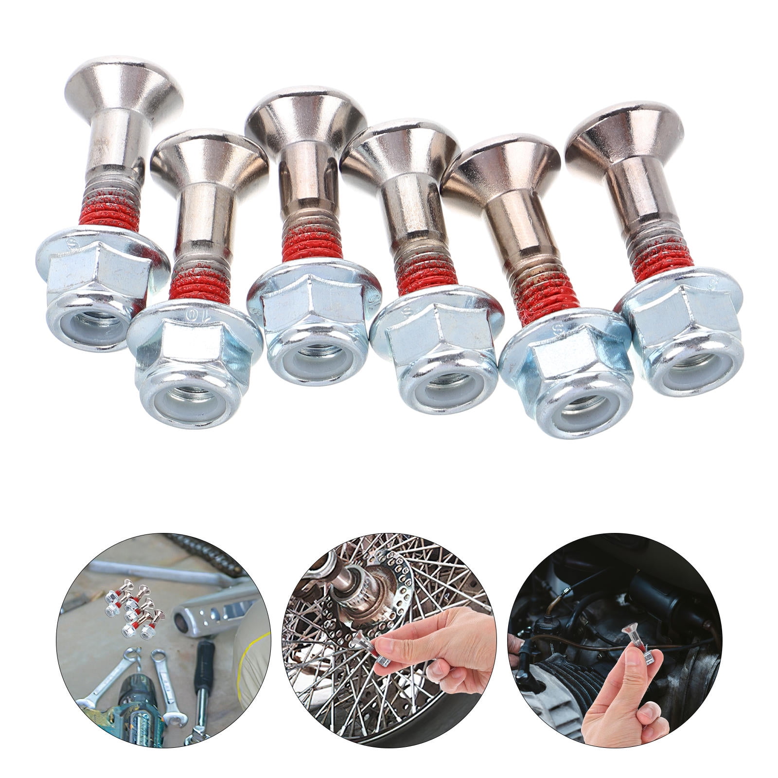 FONDOTIN 6Set Silver Sprocket Bolt And Nut Kit For Chain Screw ...