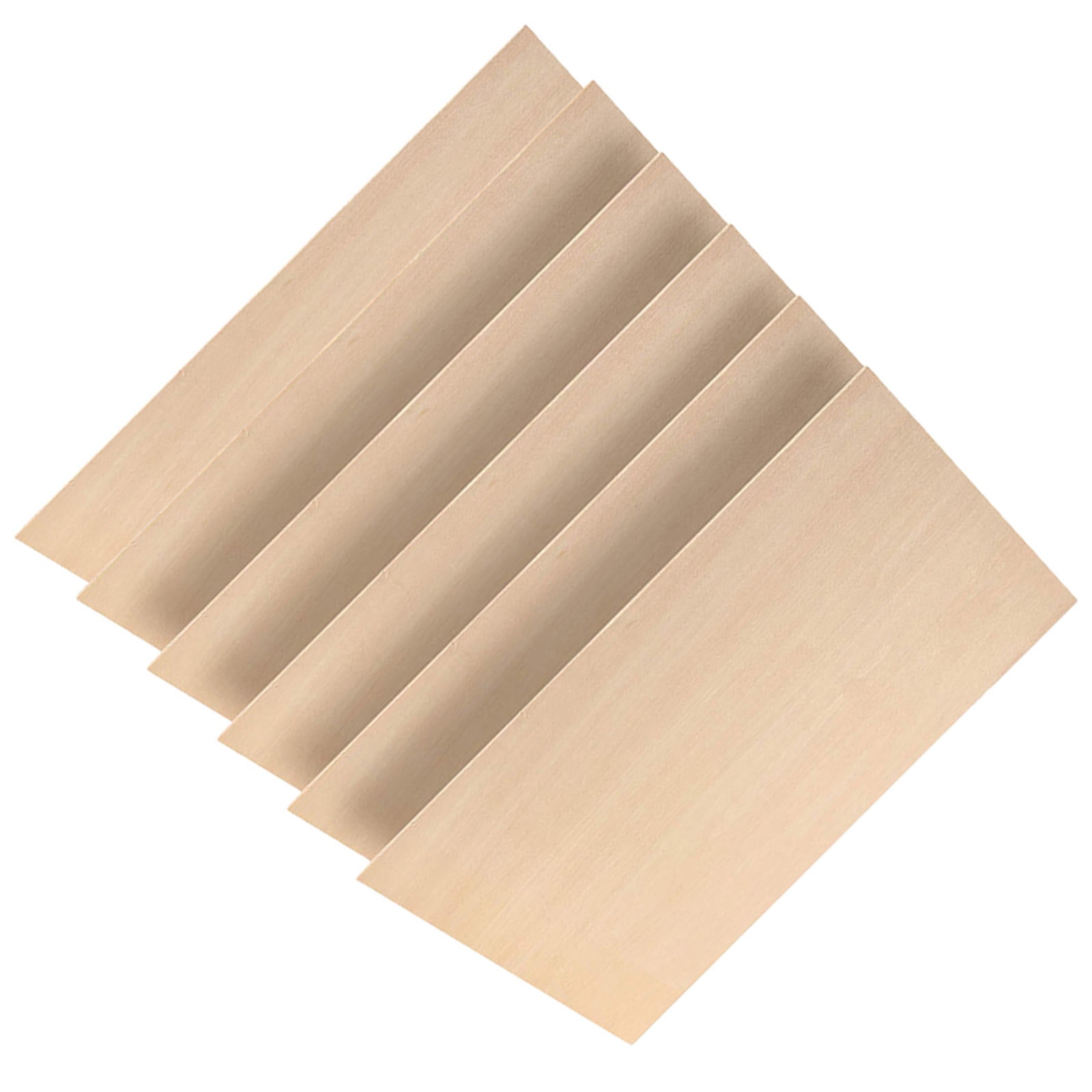 FONDOTIN 6pcs Wood Craft Unfinished Basswood Sheets Khaki for Coloring ...