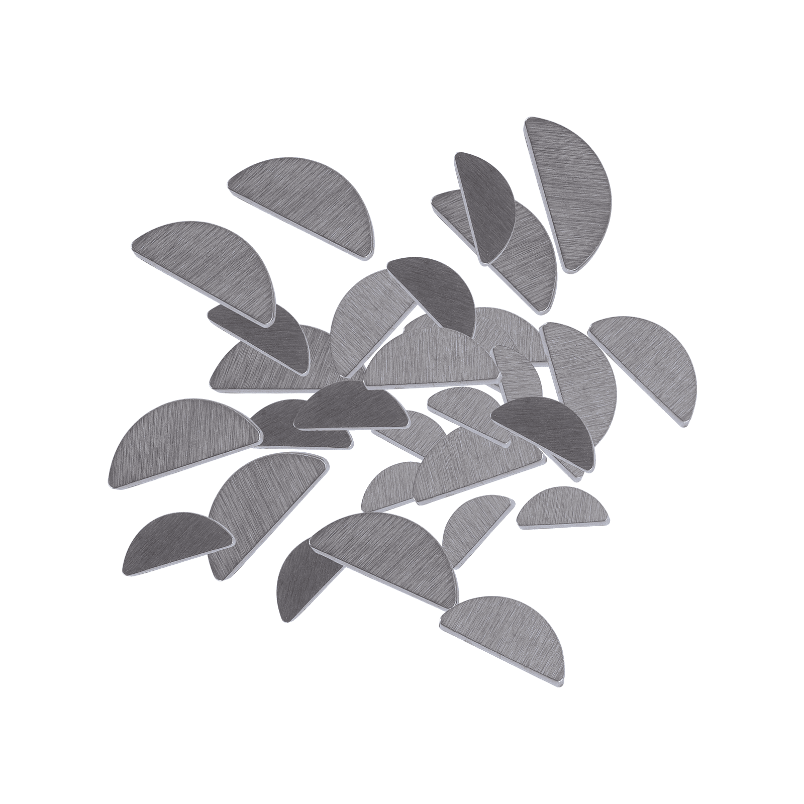 FONDOTIN 80Pcs Silver Semicircle Fasteners Key for Mechanical Assembly ...