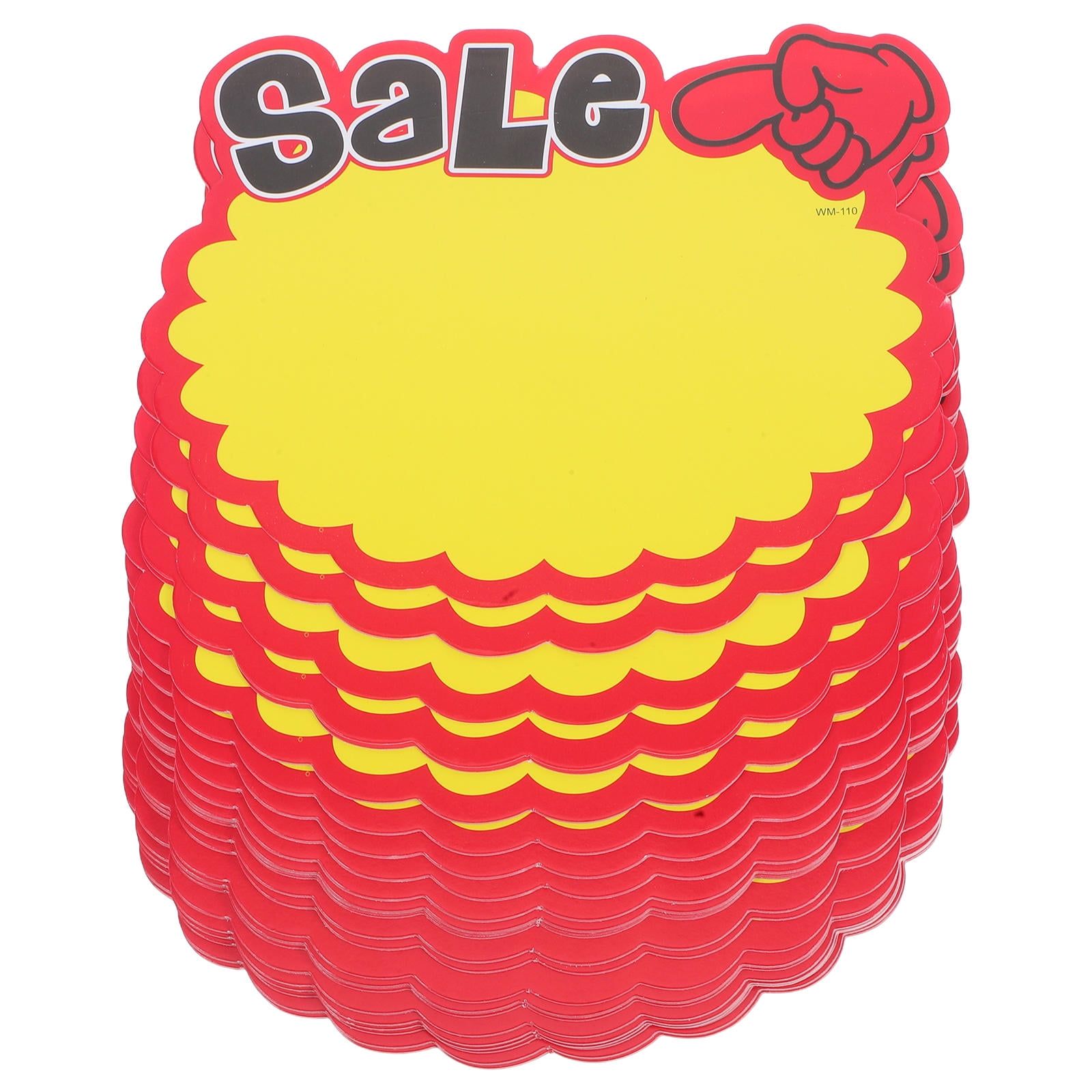 FONDOTIN Blank Plastic Adhesive Labels Price Tag Yellow Paper ...