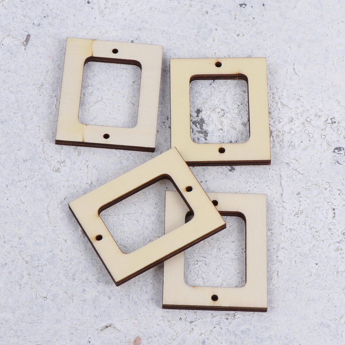 FONDOTIN 8Pack Paintable Wooden Photo Frames Rectangle Shape For ...