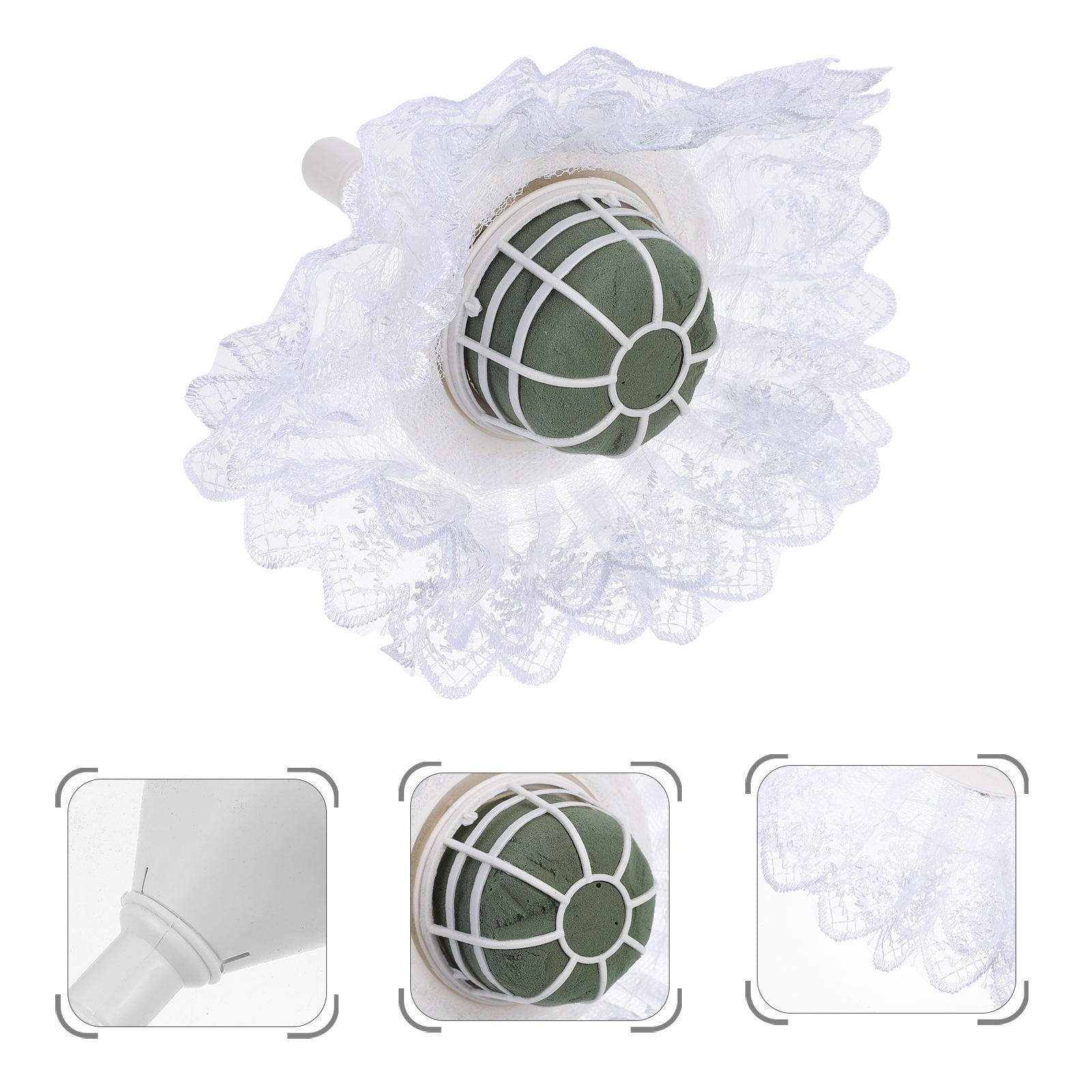 FONDOTIN Wedding Floral Arrangement Plastic Assorted Color Receptacle 1 ...