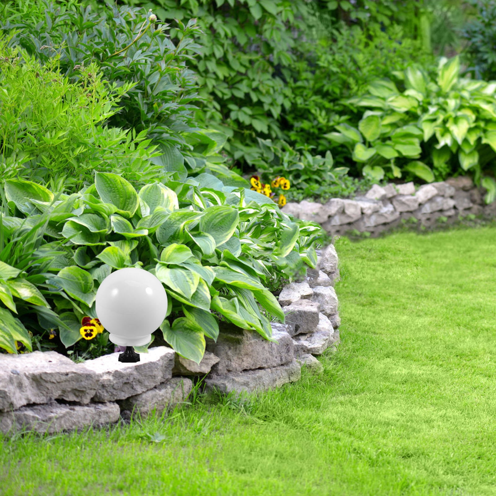 FONDOTIN Acrylic Lamp Post Globe Socket Neck White Lamp Shade Ceiling ...