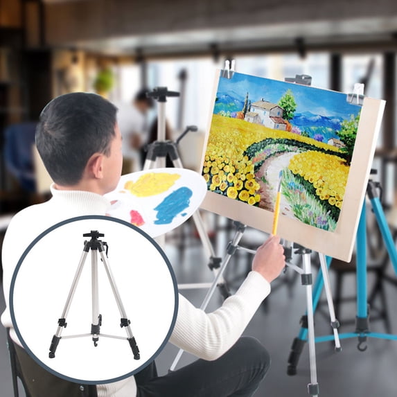 FONDOTIN Easels Stand Tripod Easel Stand Silver 1 Set - Walmart.com