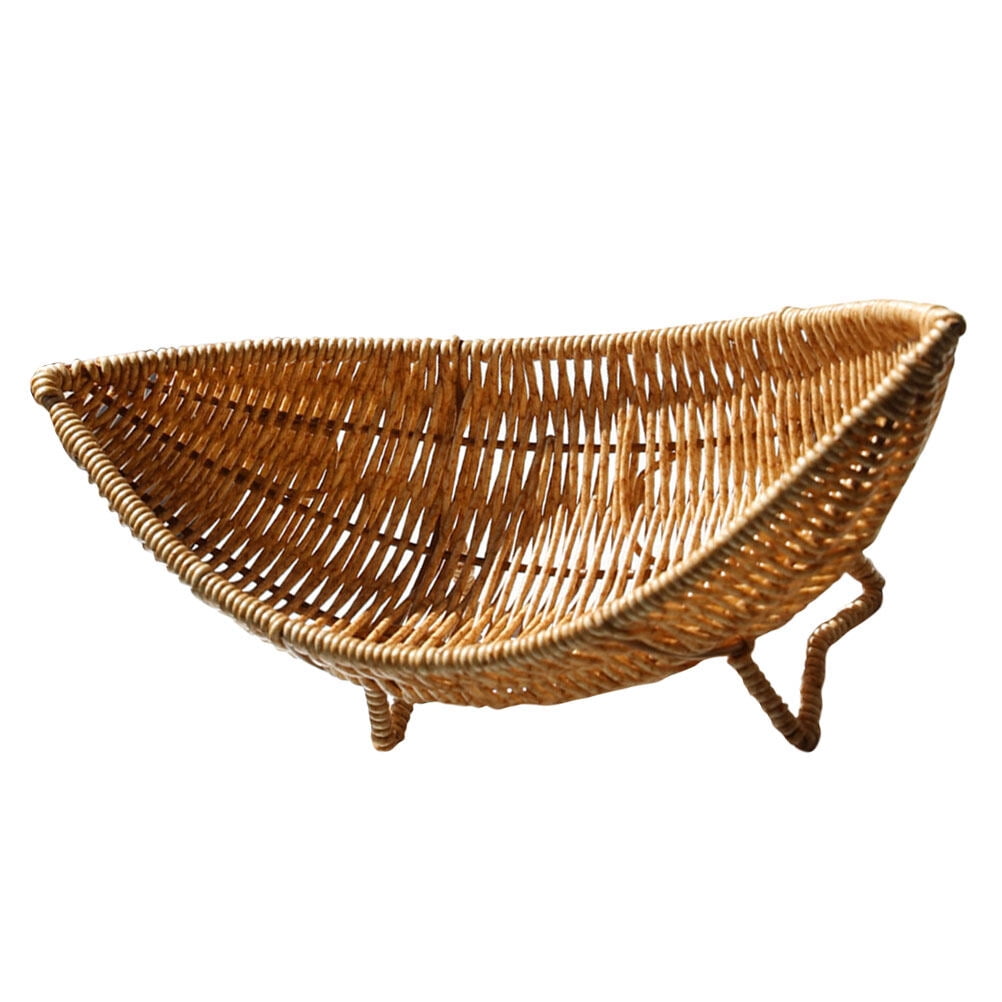 FONDOTIN Baskets 1Piece Woven Ship Shaped Basket Light Coffee 11.4X5 ...