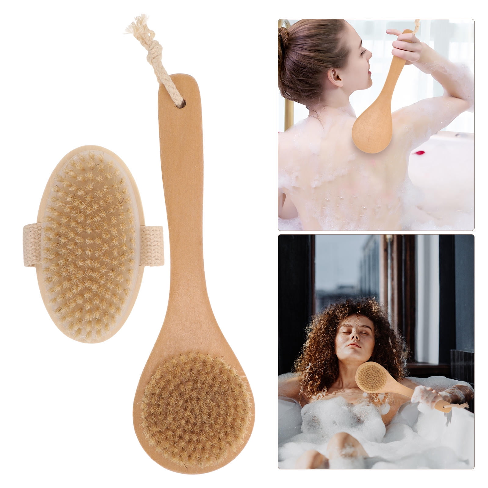 FONDOTIN Body Scrubber Brush 2Pack Synthetic Material Round Shape for ...