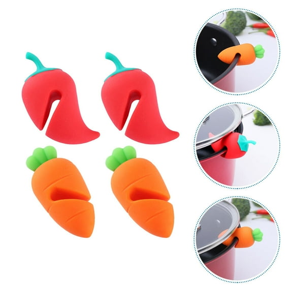 FONDOTIN Boiling Pot Lifter 8Pcs Carrot Shape Chili Shape Spill Proof ...