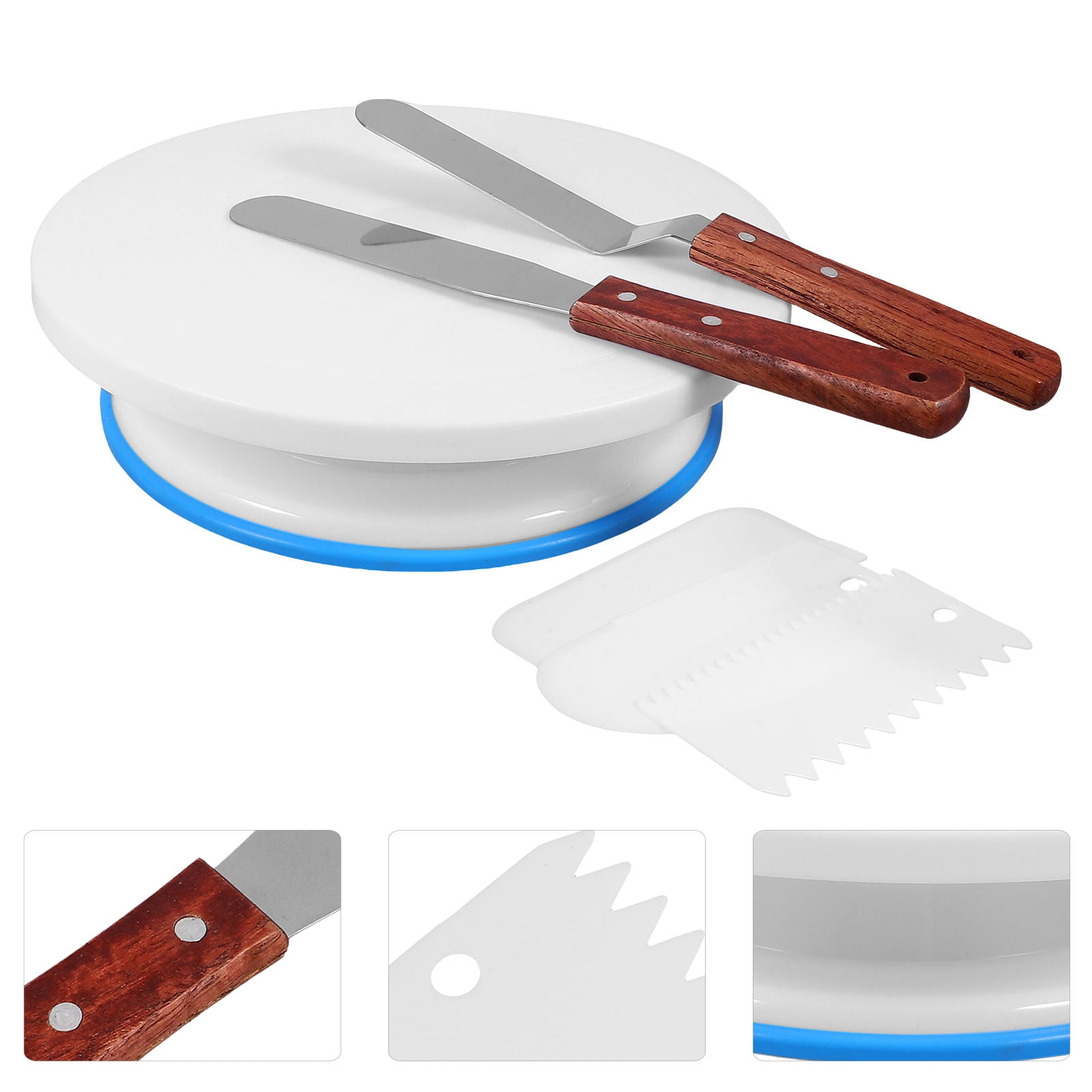 FONDOTIN Cake Stand Kit 1 Set 28x11x7in Blue Plastic For Cake ...
