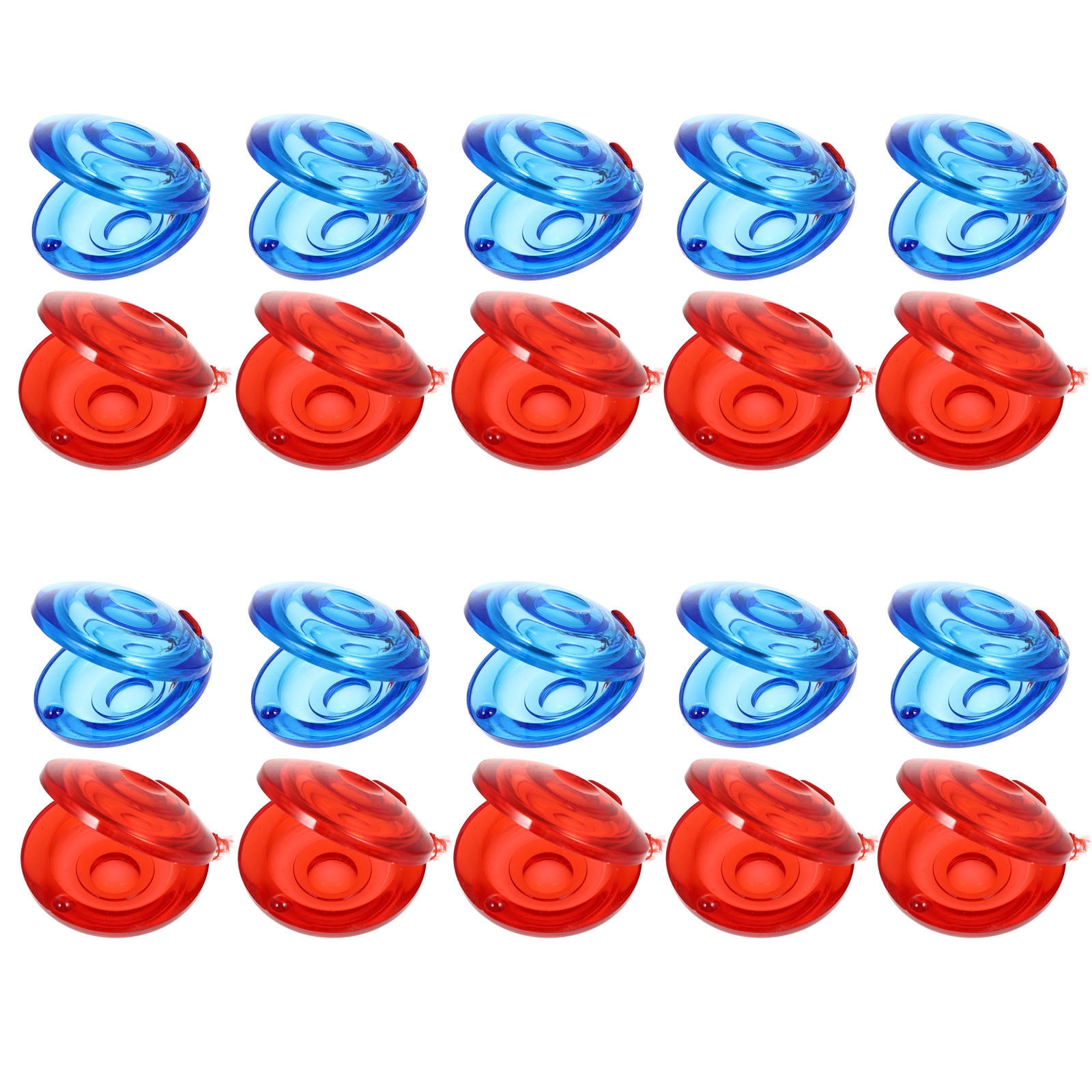 FONDOTIN Castanet Toy 5.5x1in Transparent Red Plastic For Kids Musical ...