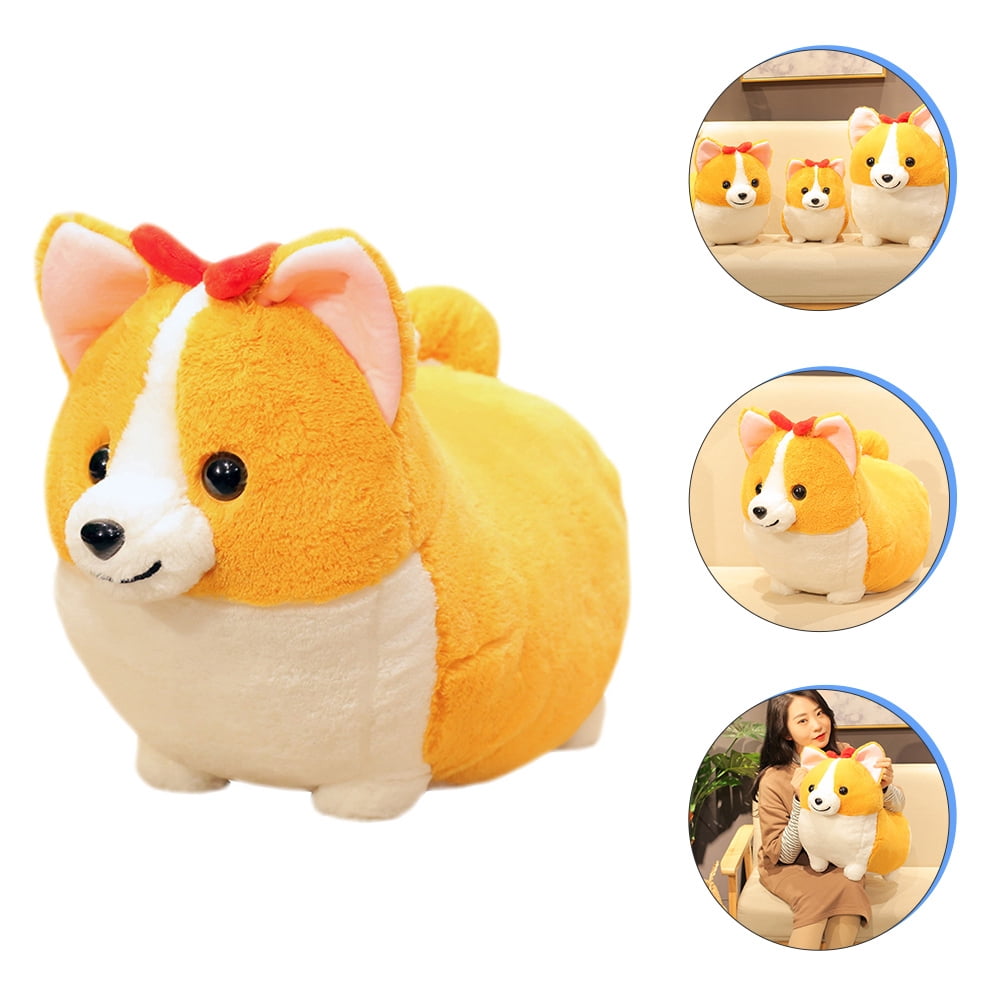 FONDOTIN Corgi Stuffed Animals Cartoon Dog Doll for Kids PP Cotton 1Set ...