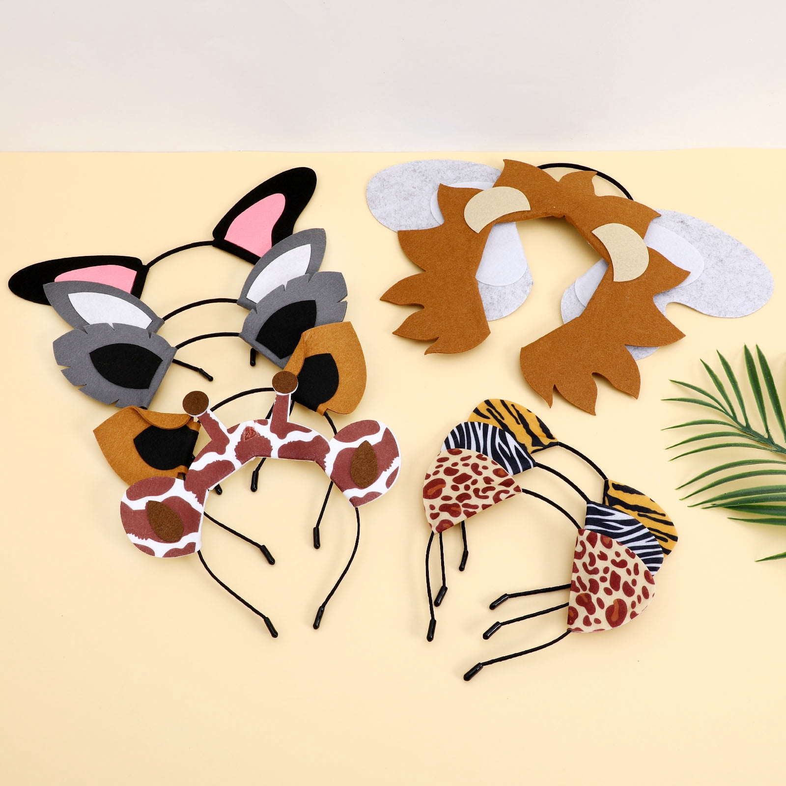 FONDOTIN Costume Accessory 10Pcs Animal Ear Headbands for Festival and ...