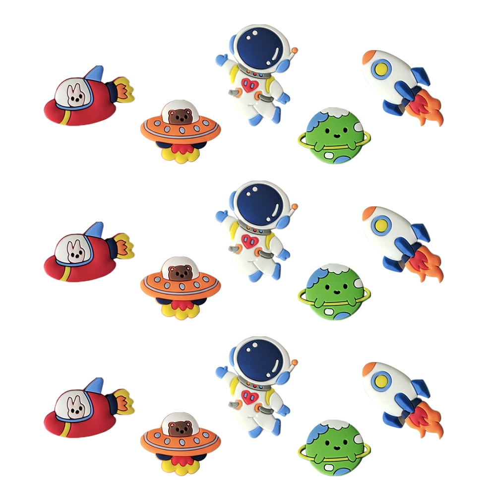 FONDOTIN Cupcake Outer Space Topper 15Pcs Space Birthday Cake Toppers ...