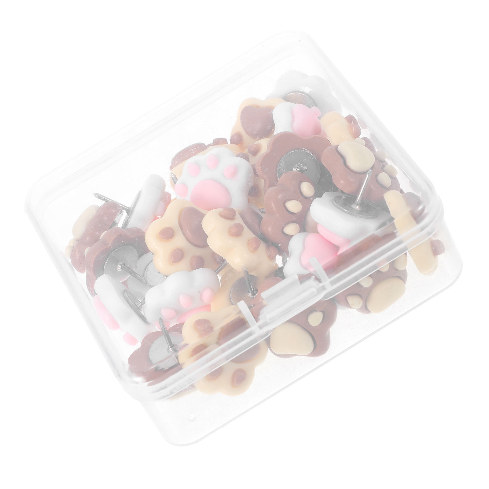 FONDOTIN Cute Pushpins 30Pcs Dog Paw Push Pins for Map Pins Travel Map ...