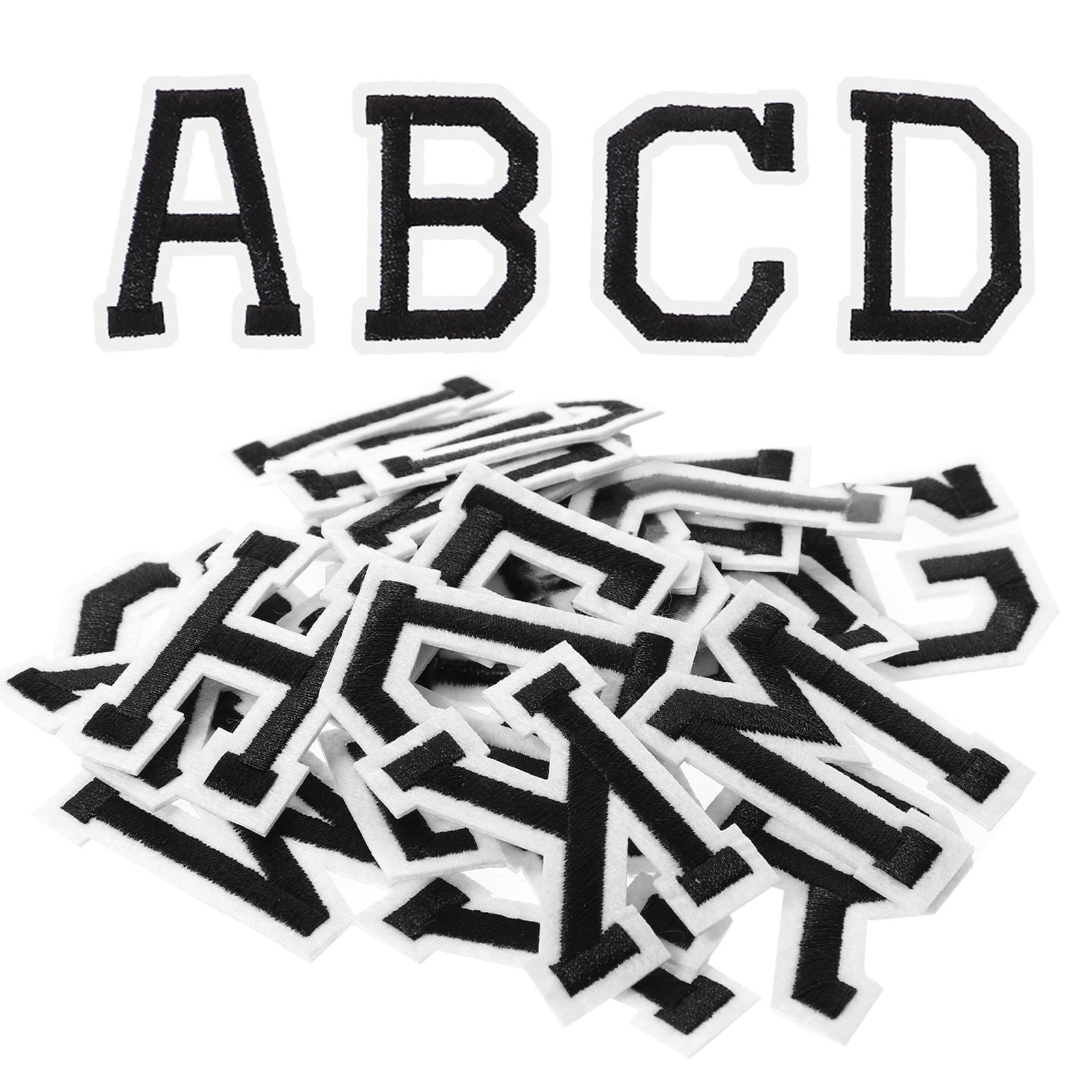 FONDOTIN DIY Letter Patches 26Pcs Rectangular Embroidery Patches for ...