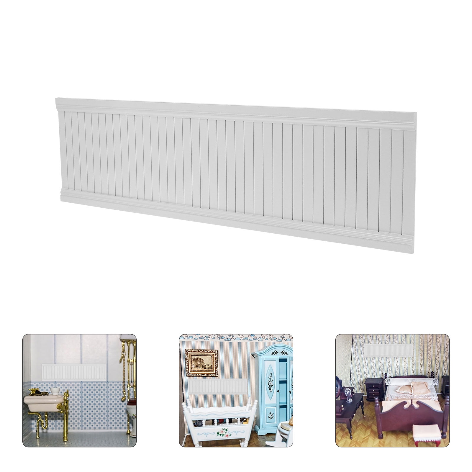 FONDOTIN Dollhouse Wainscot White 1Pack 17.5X4.7X0.2In - Walmart.com