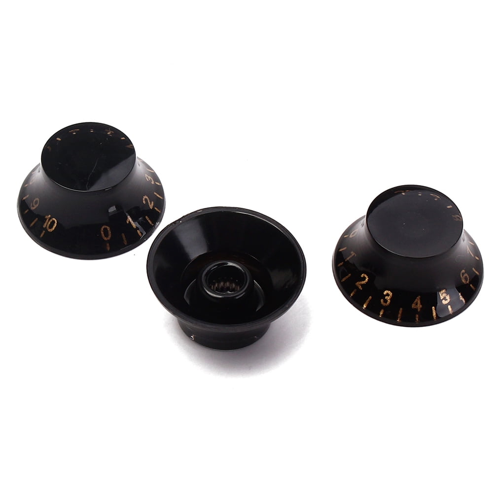 FONDOTIN Electric Guitar Accessories 3PCS Set Metal Control Knobs for Guitarists Volume Tone ...