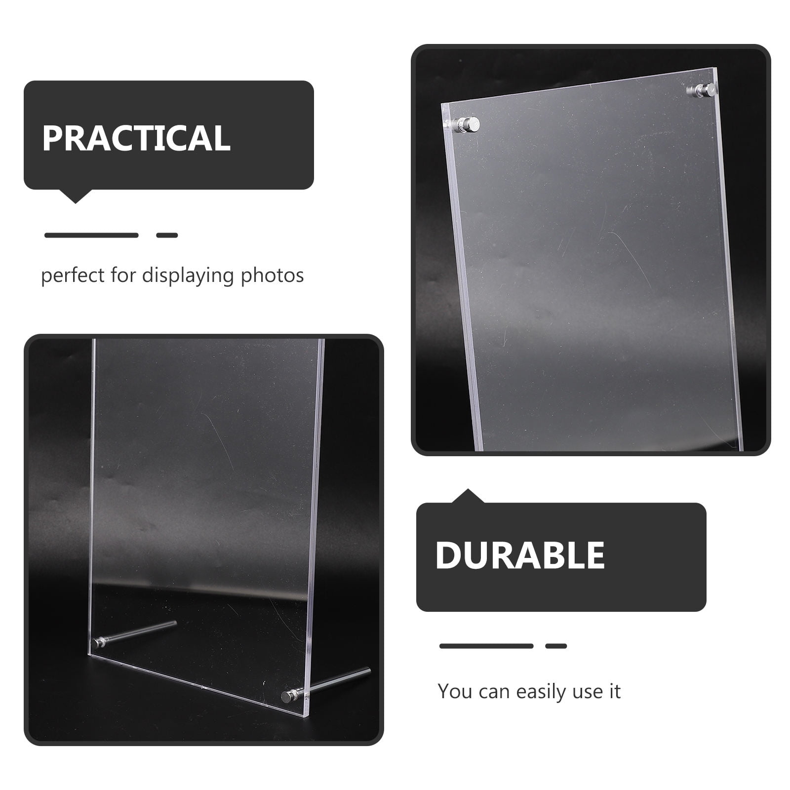 FONDOTIN Transparent Acrylic Hanging Photo Frame for Family and Home ...