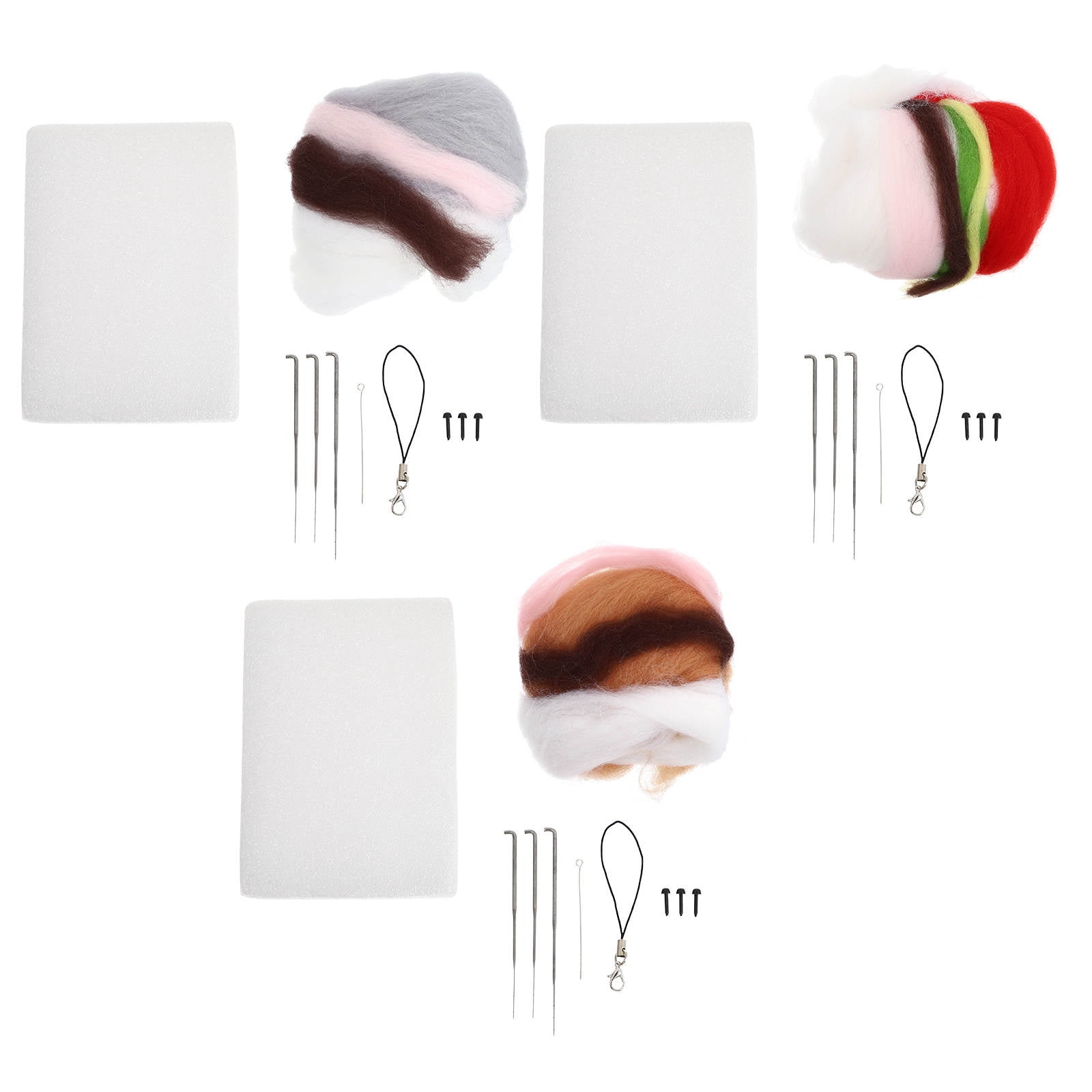 FONDOTIN Felting Supplies for DIY Wool Felt Animal Kit for Enthusiasts ...