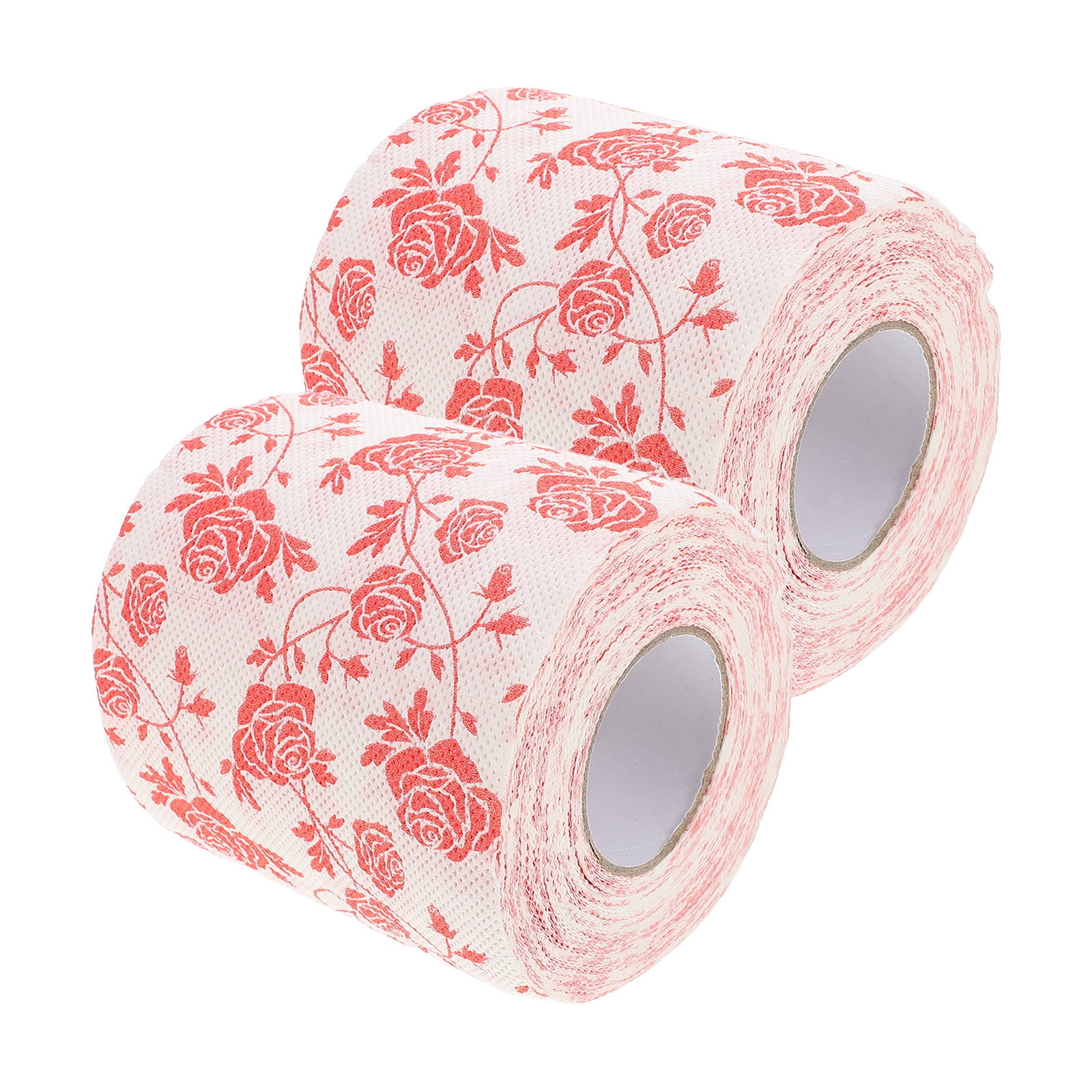 FONDOTIN Floral Print Wood Pulp Paper 2Pack Color Toilet Paper Rolls ...