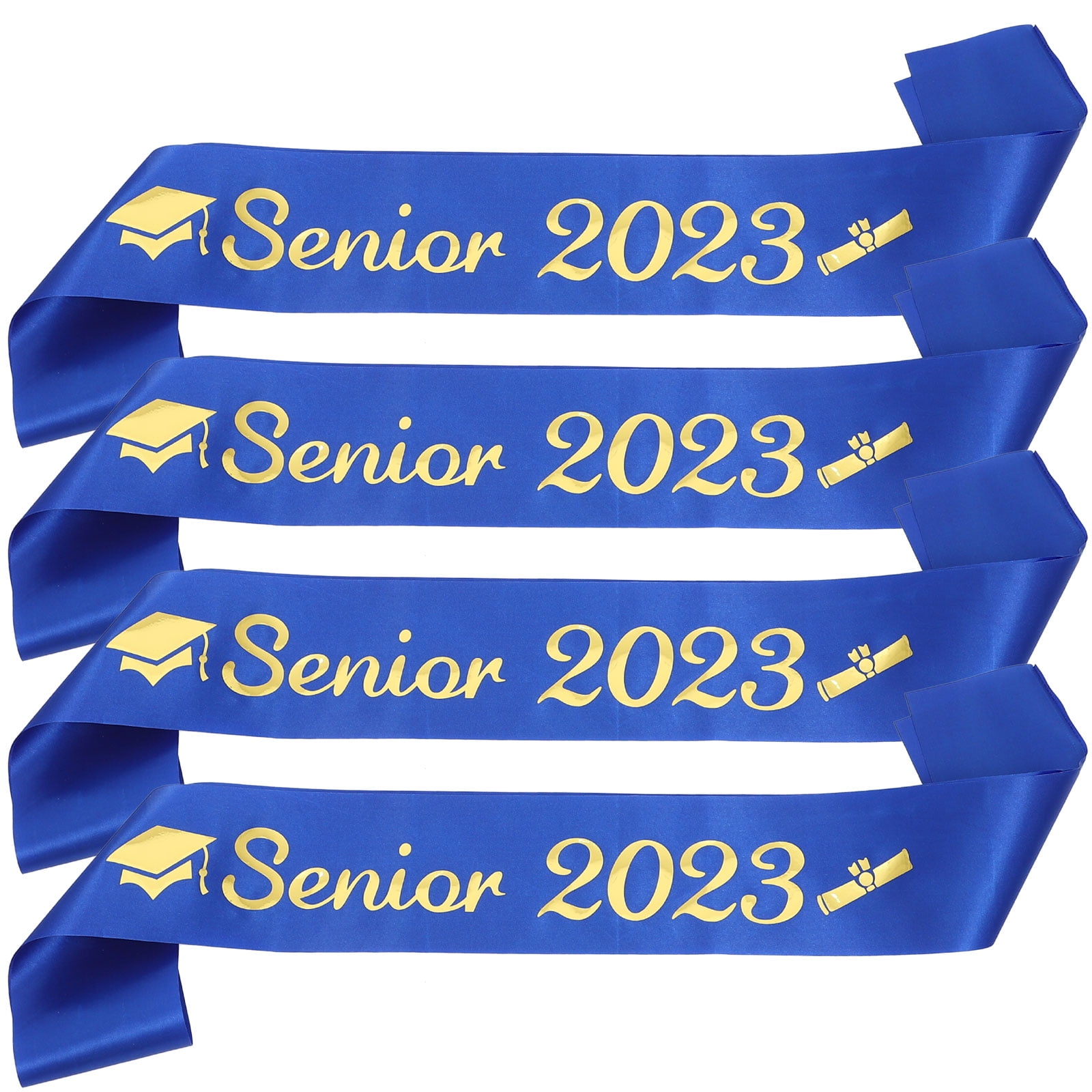 FONDOTIN Graduation Decoration Sash 4Pcs Blue Satin for Graduation ...