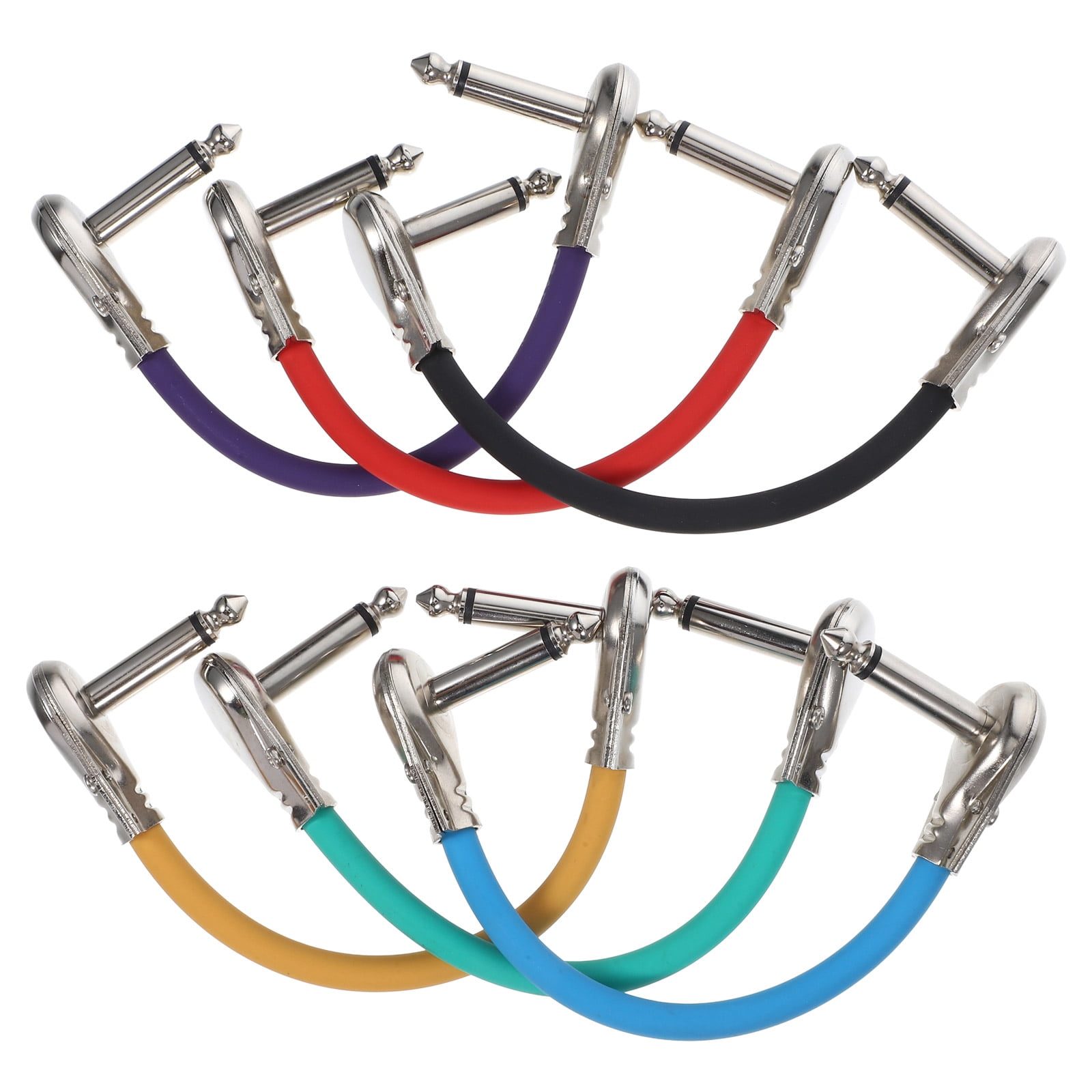 FONDOTIN Guitar Effect Cable 6Pcs Patch Cables Guitar With Copper And ...